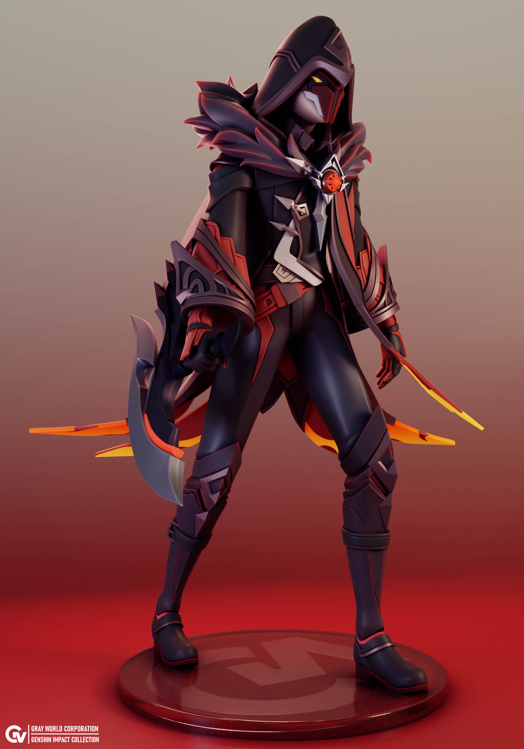 Pyro Agent - Genshin Impact 3D Model by Gray World Corporation