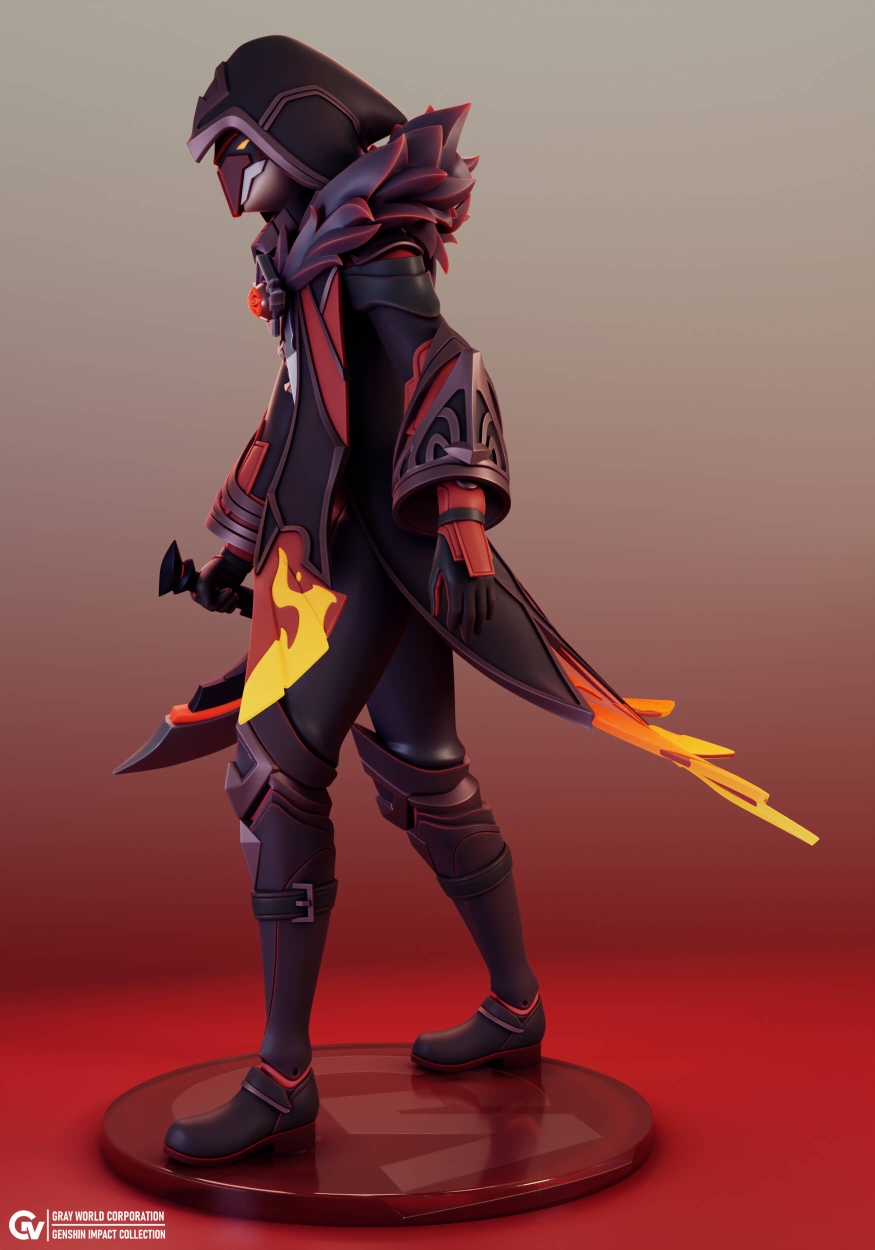 Pyro Agent - Genshin Impact 3D Model by Gray World Corporation