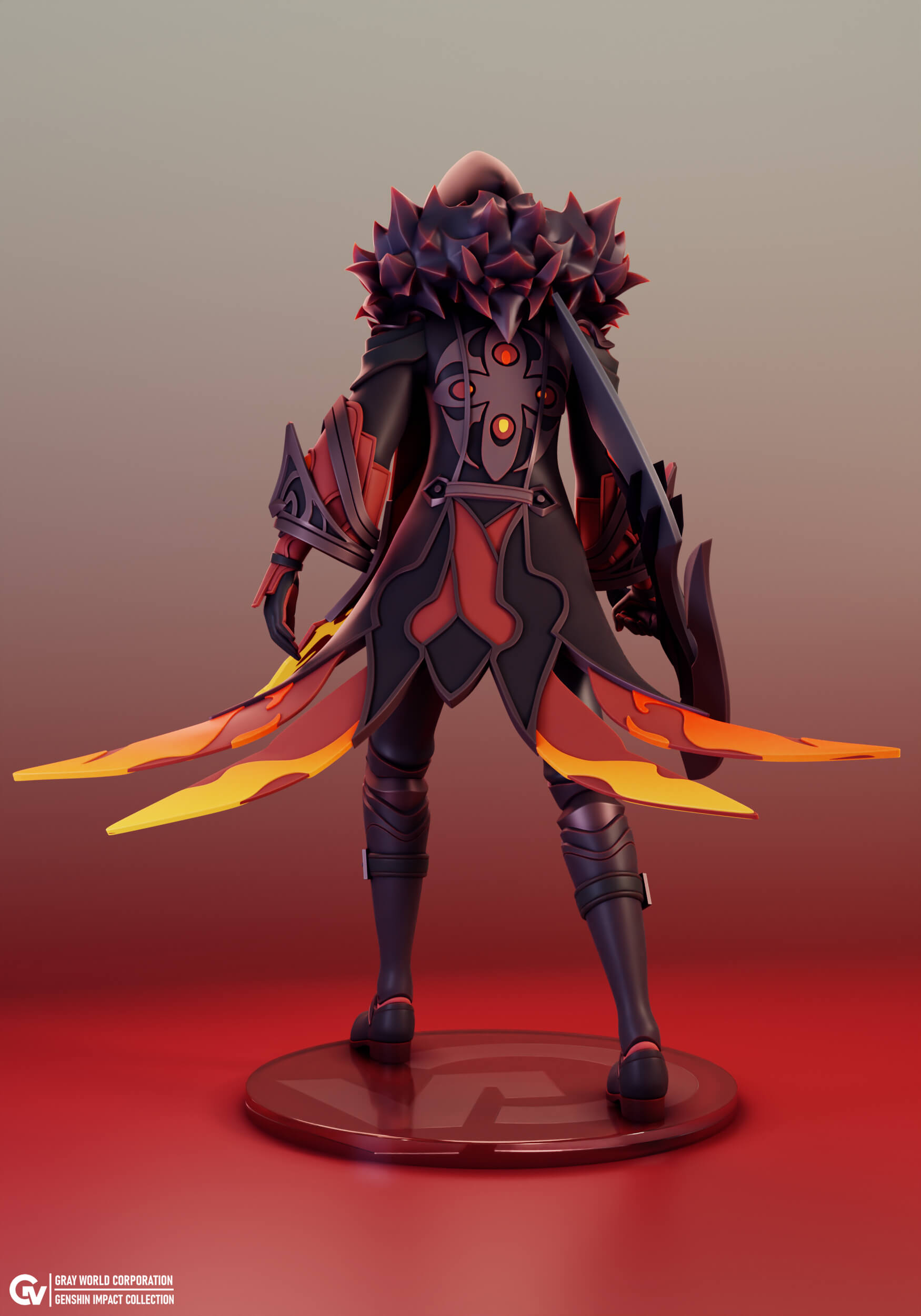 Pyro Agent - Genshin Impact 3D Model by Gray World Corporation