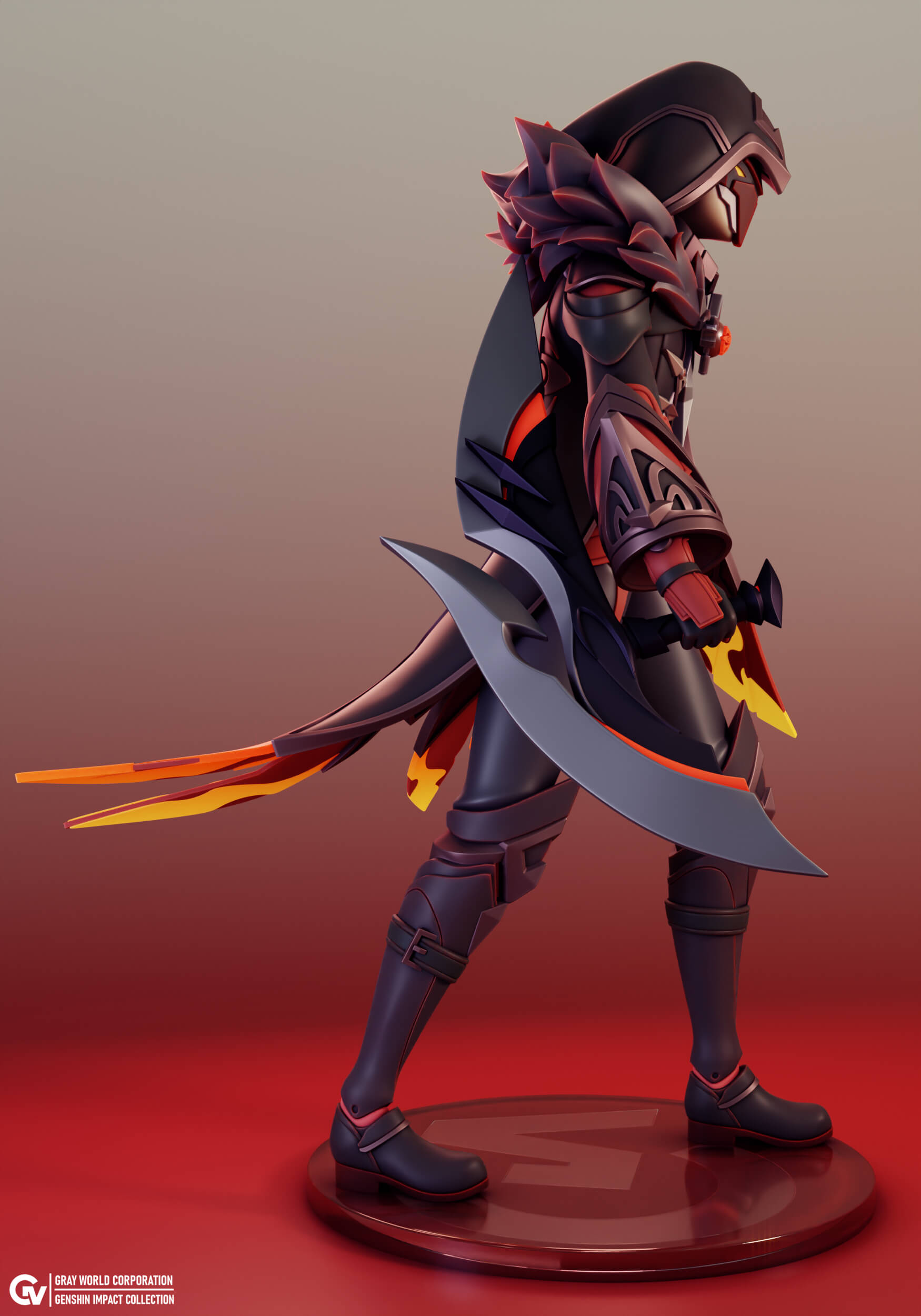 Pyro Agent - Genshin Impact 3D Model by Gray World Corporation