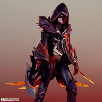 Pyro Agent - Genshin Impact 3D Model by Gray World Corporation