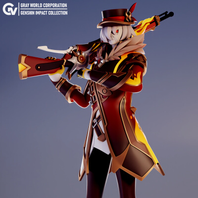 Pyroslinger Bracer - Genshin Impact 3D Model by Gray World Corporation