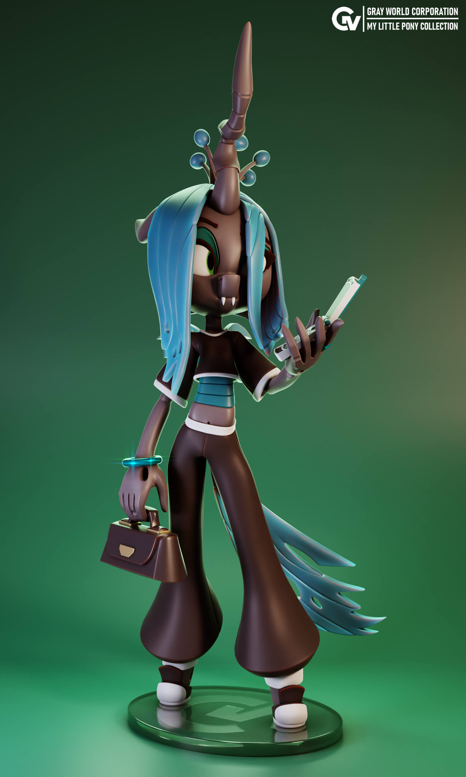 Queen Chrysalis "Chibi" - MLP 3D Print Model by Gray World Corporation