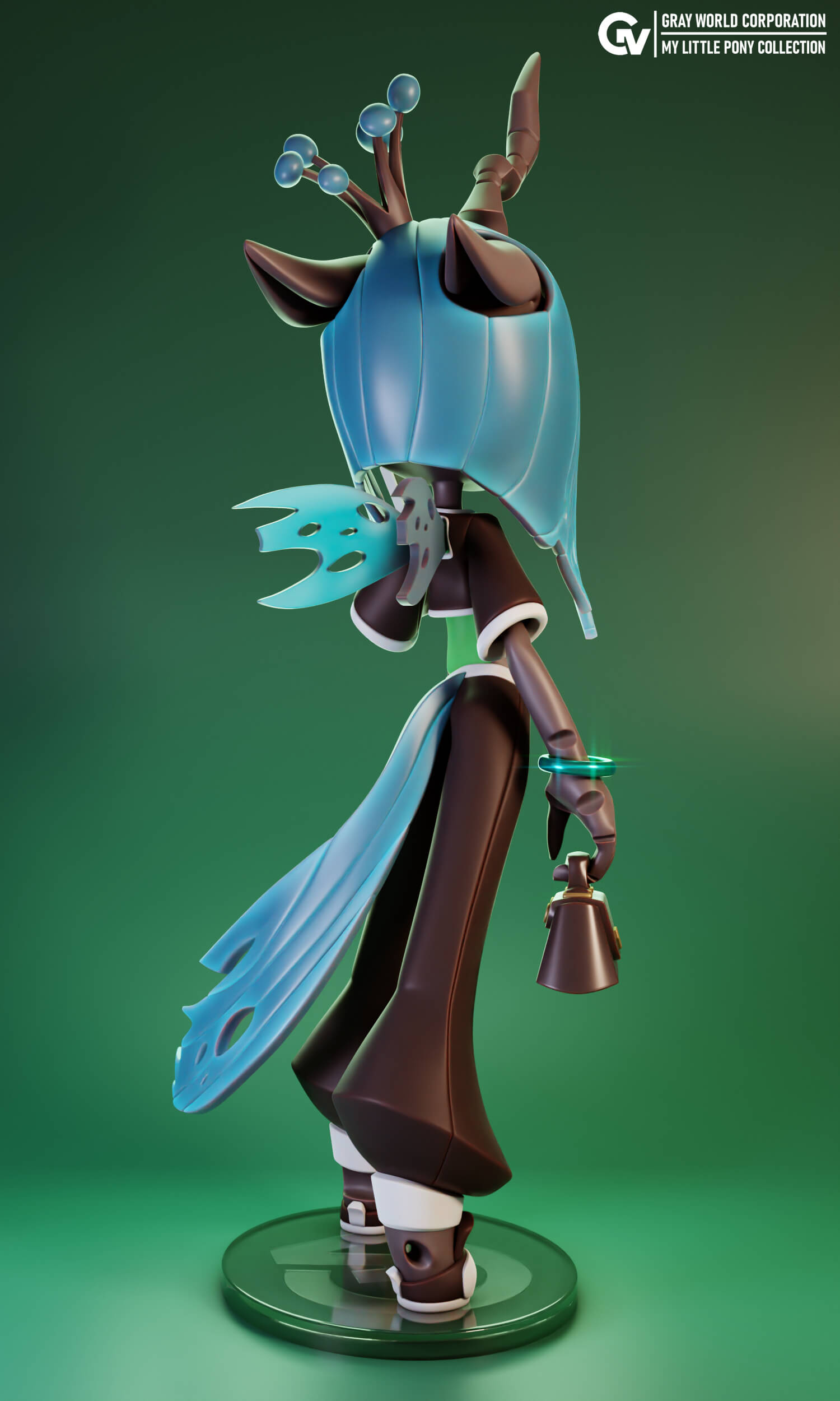 Queen Chrysalis "Chibi" - MLP 3D Print Model by Gray World Corporation