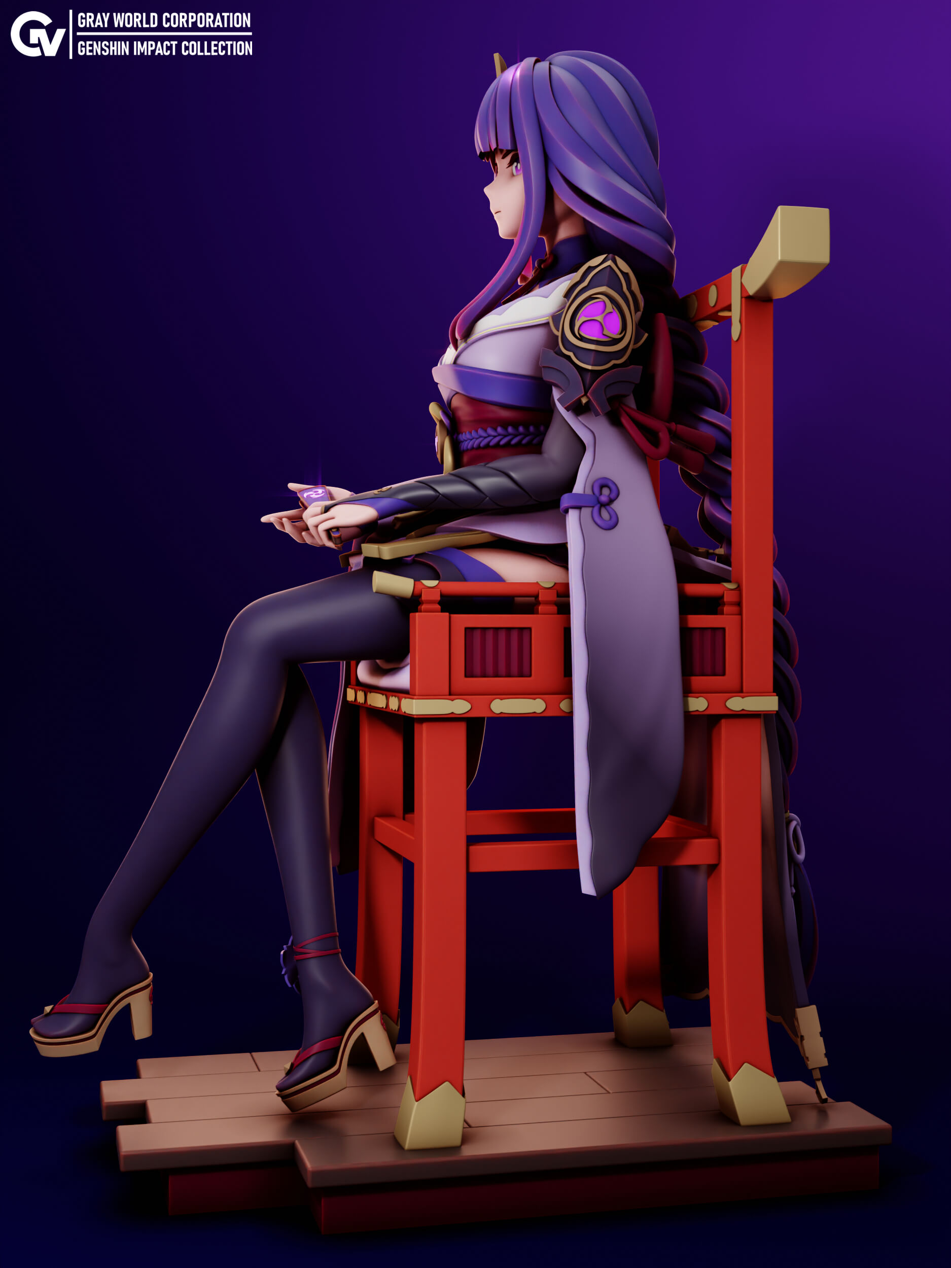 Raiden Shogun - Genshin Impact 3D Model by Gray World Corporation