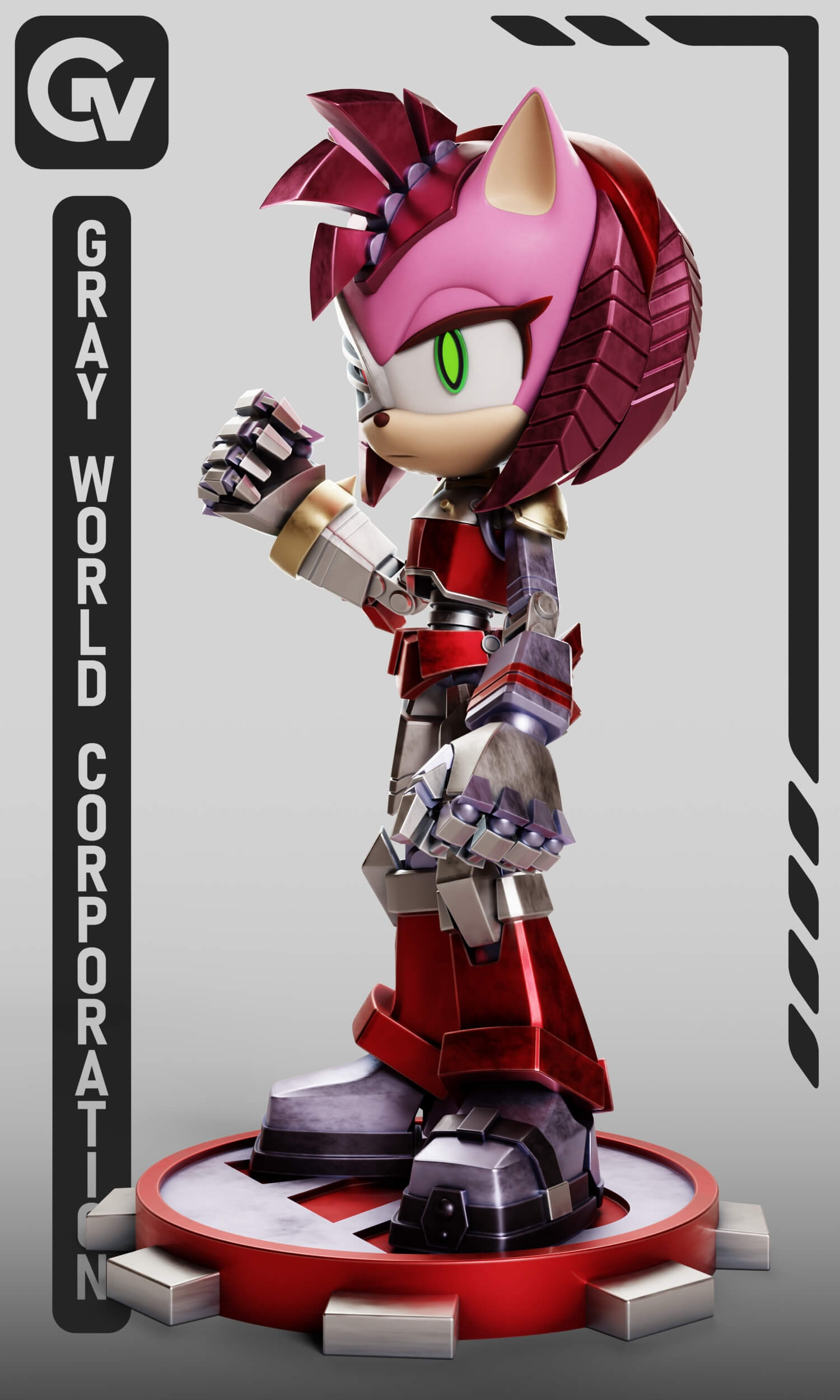 Rusty Rose - Sonic The Hedgehog 3D Print Model by Gray World Corporation