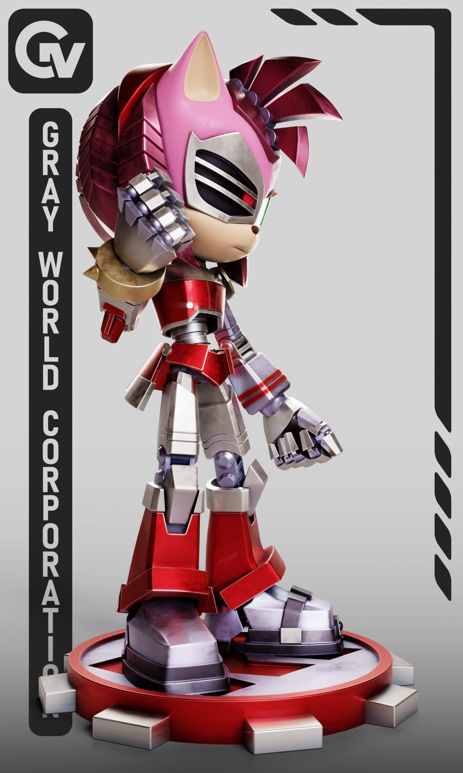 Rusty Rose - Sonic The Hedgehog 3D Model by Gray World Corporation