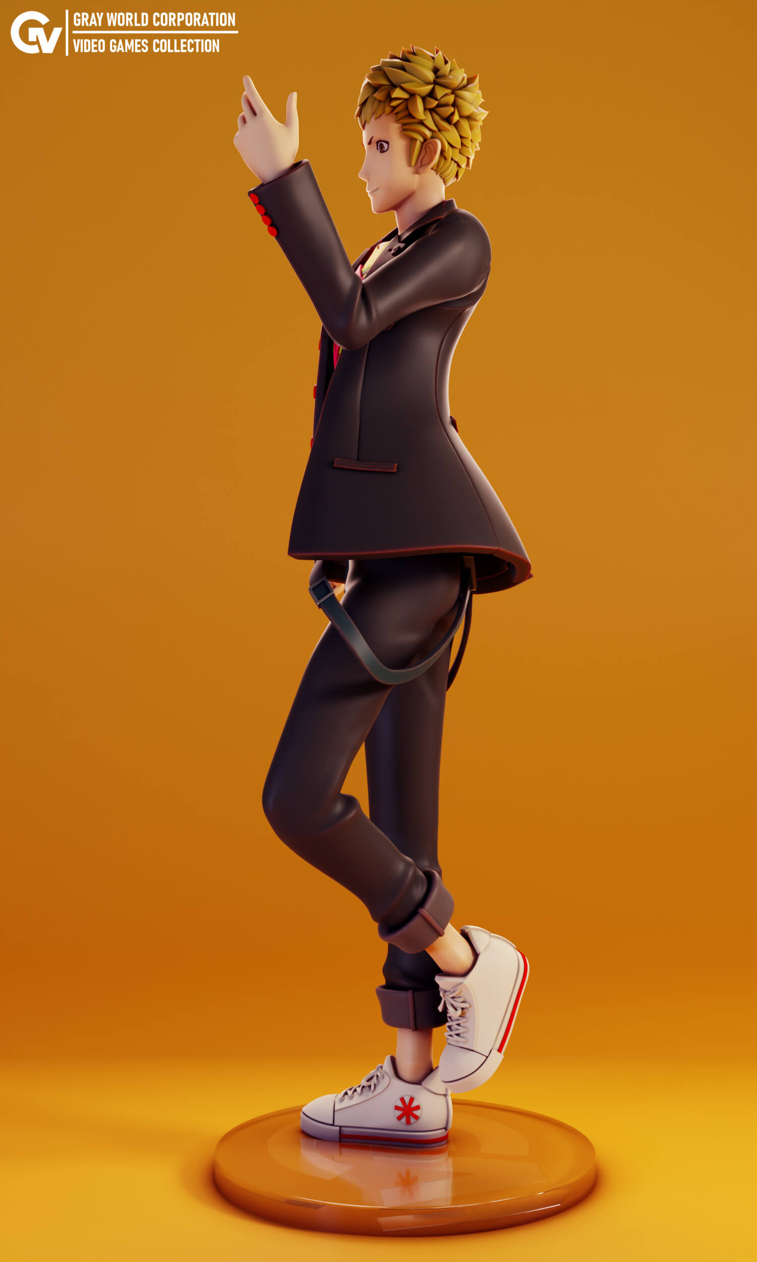 Ryuji Sakamoto - Persona 3D Print Model by Gray World Corporation