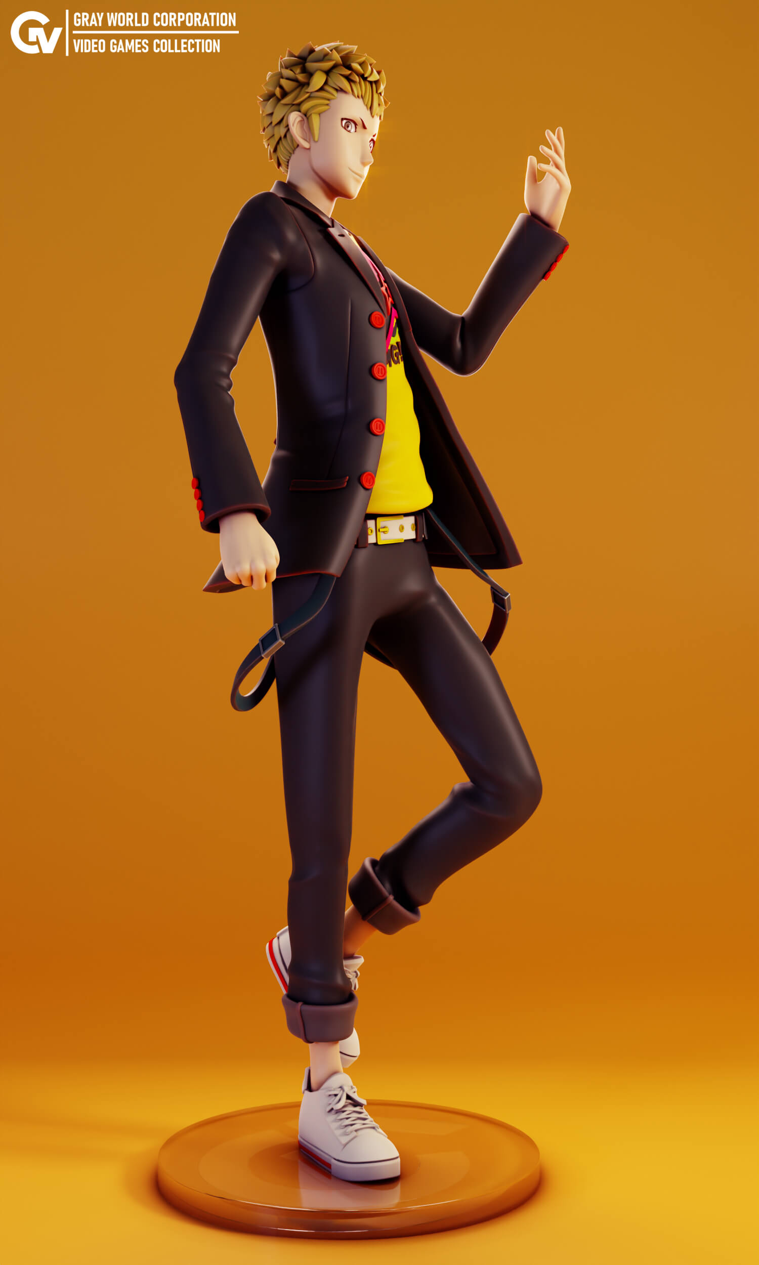 Ryuji Sakamoto - Persona 3D Model by Gray World Corporation