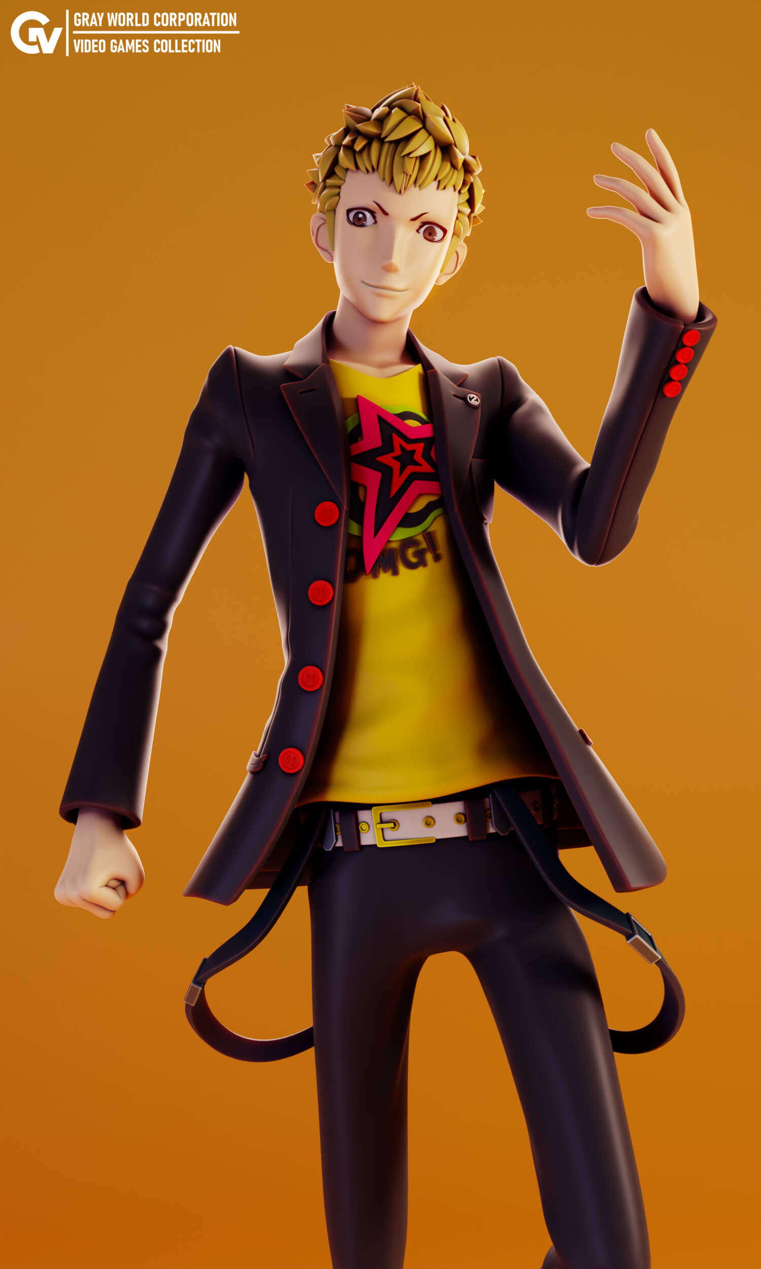 Ryuji Sakamoto - Persona 3D Model by Gray World Corporation