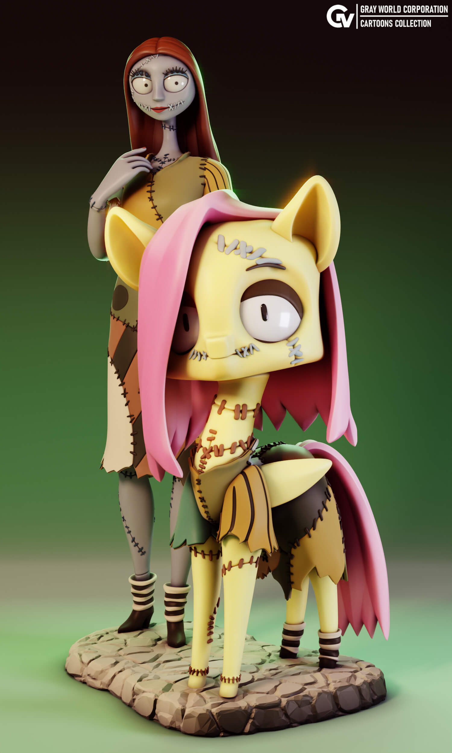 Sally(Fortnite) & Fluttersally(Fluttershy) - 3D Model by Gray World ...