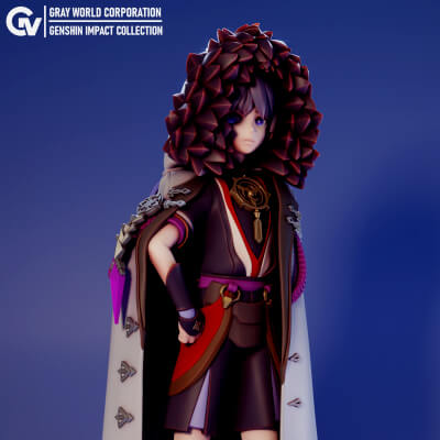 Varesa - Genshin Impact 3D Model by Gray World Corporation