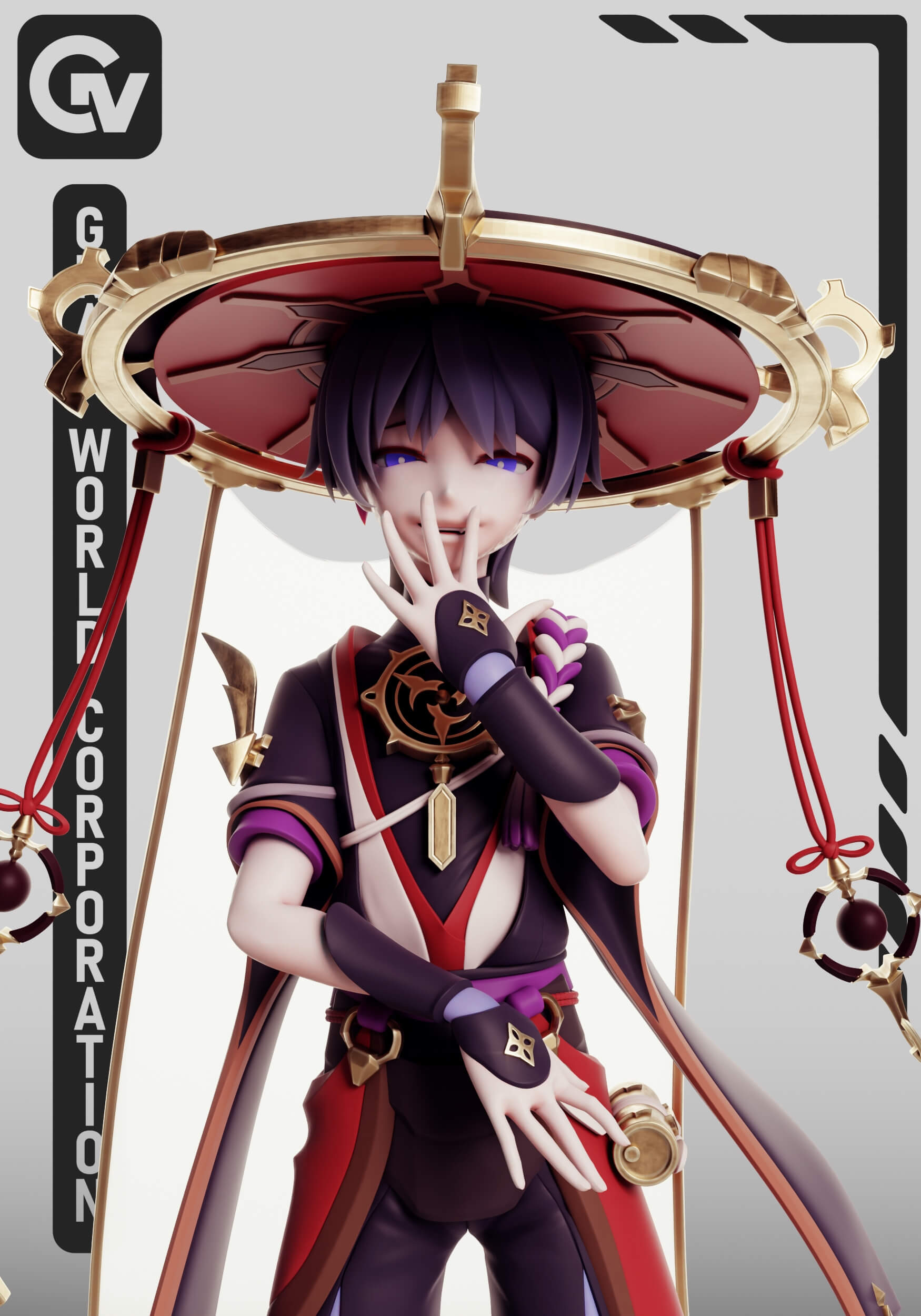 Scaramouche - Genshin Impact 3D Model by Gray World Corporation