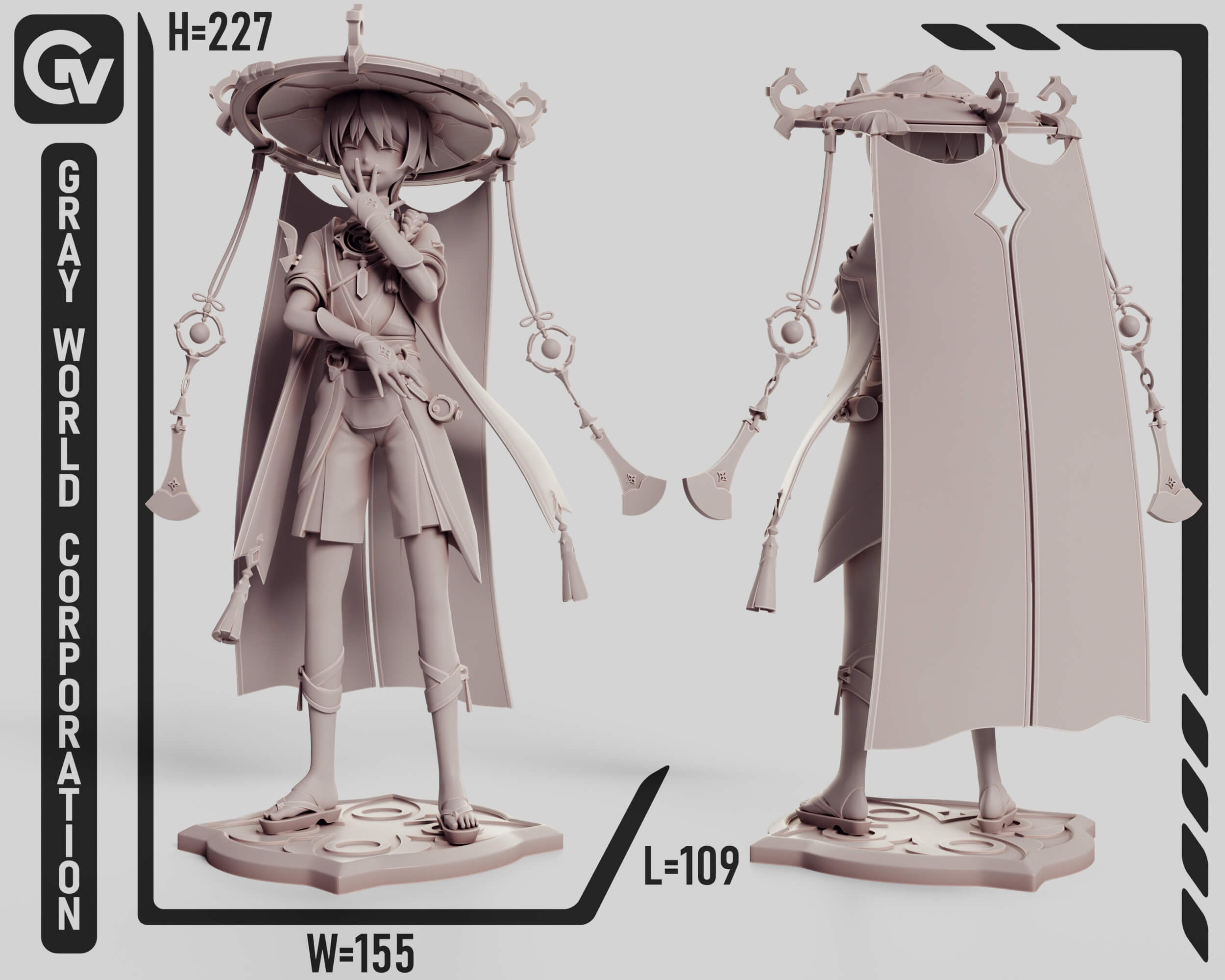 Scaramouche - Genshin Impact 3D Model by Gray World Corporation