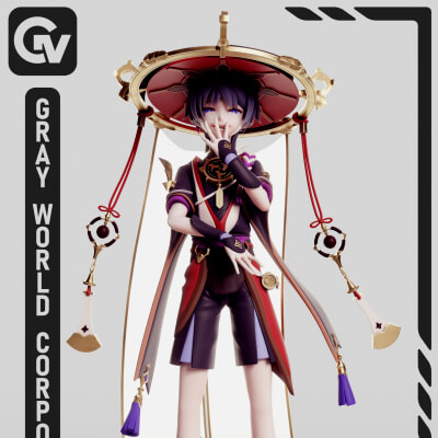 Scaramouche - Genshin Impact 3D Model by Gray World Corporation