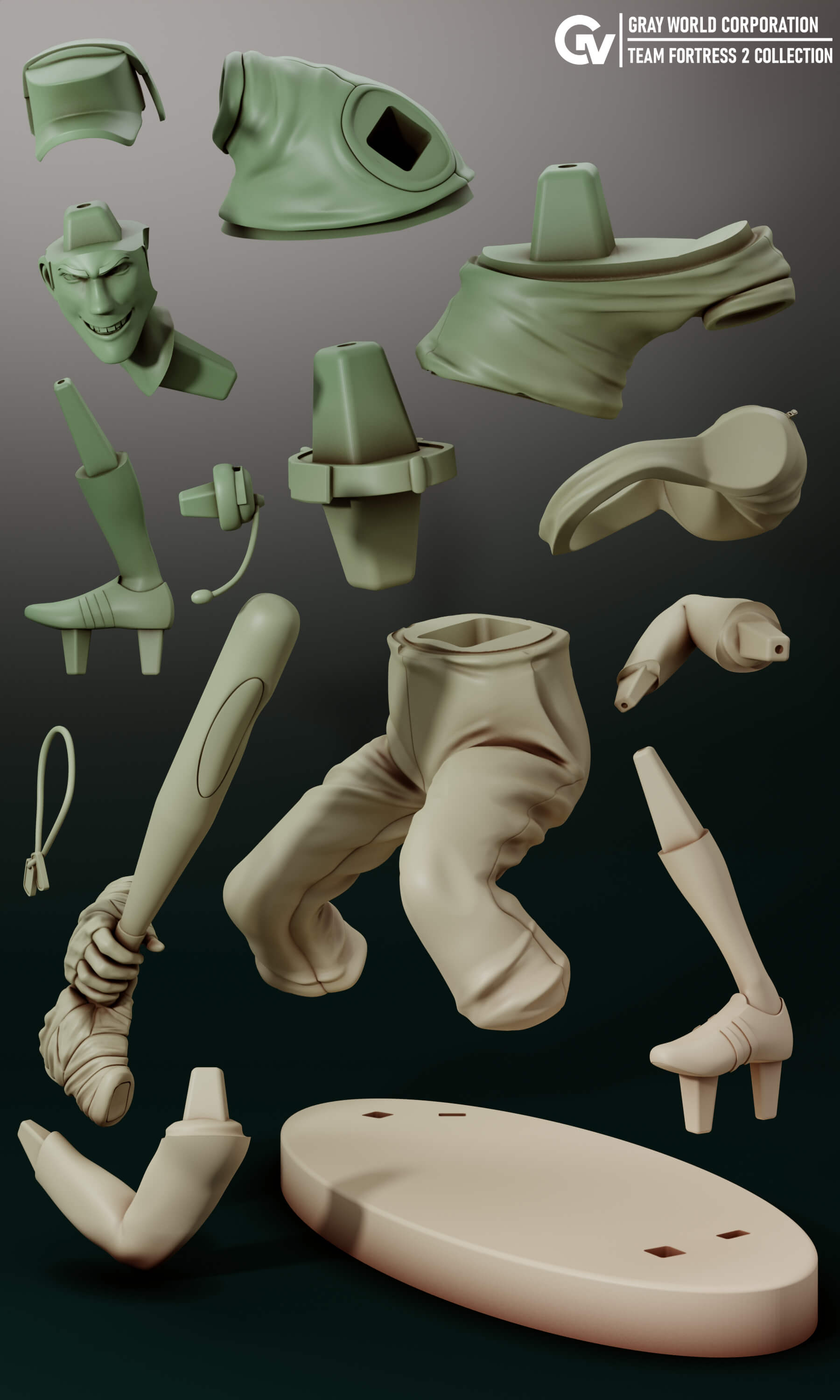 Scout - Team Fortress 2 3D Print Model by Gray World Corporation