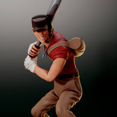Scout - Team Fortress 2 3D Model by Gray World Corporation