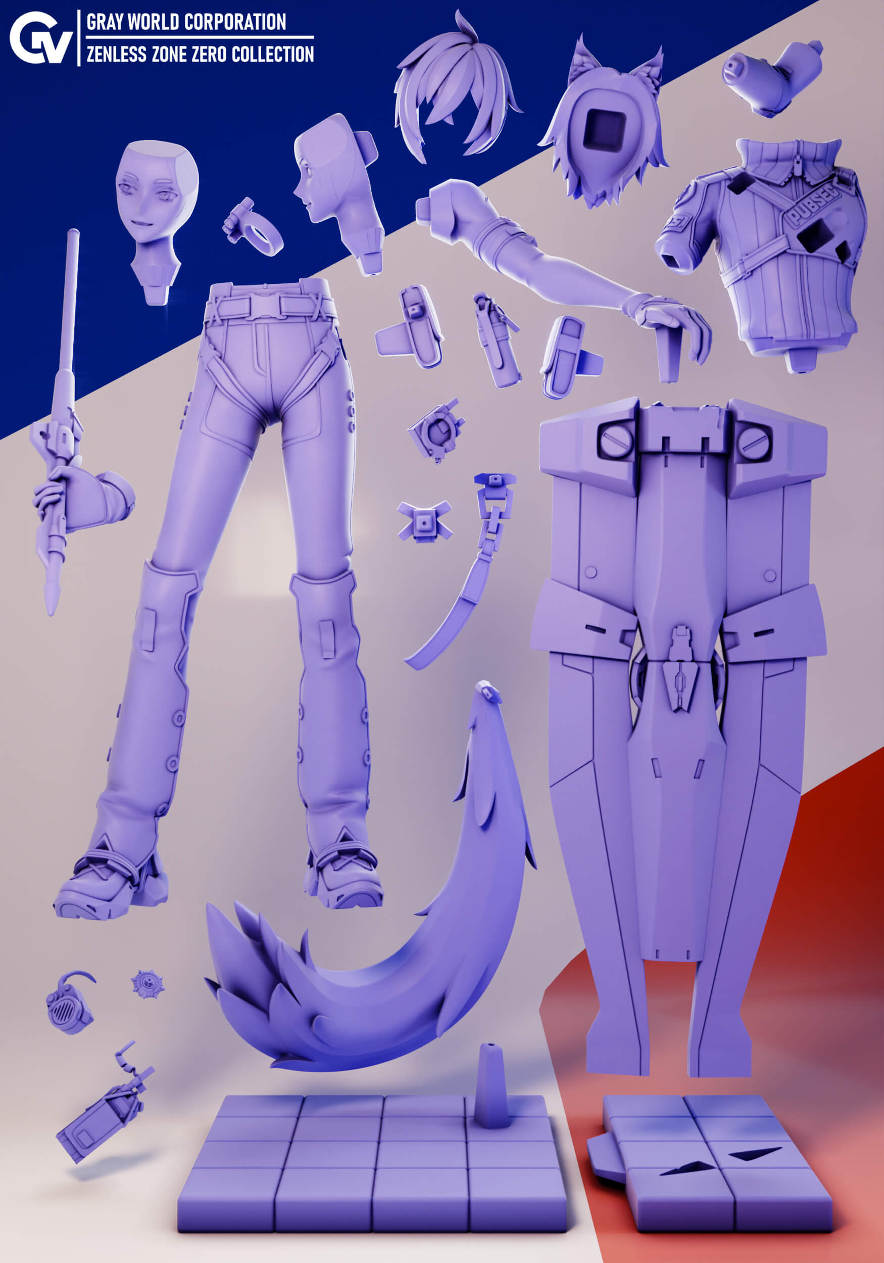 Seth Lowell - Zenless Zone Zero 3D Model by Gray World Corporation