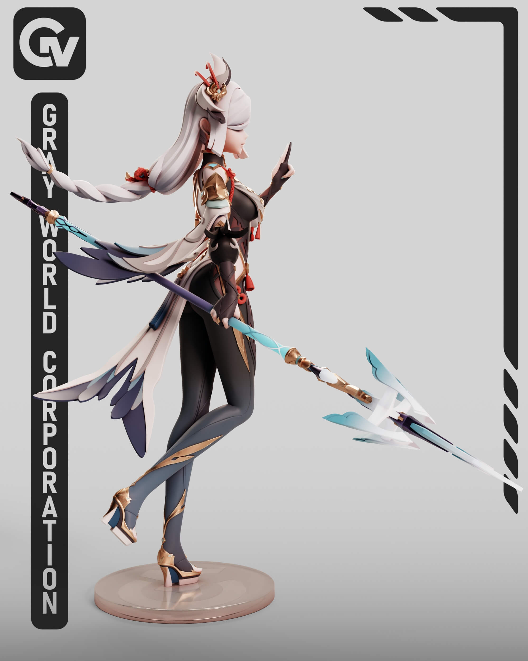 Shenhe - Genshin Impact 3D Model by Gray World Corporation