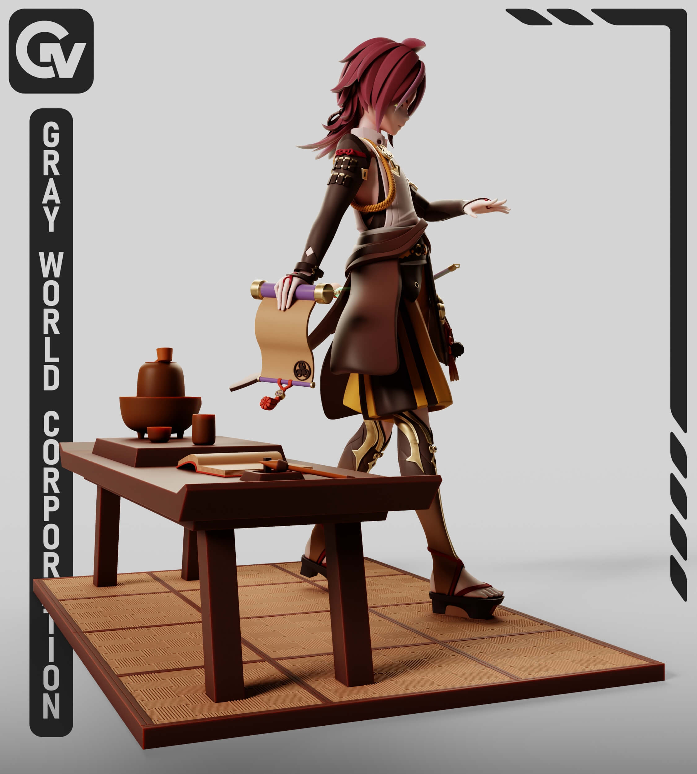 Shikanoin Heizou - Genshin Impact 3D Print Model by Gray World Corporation