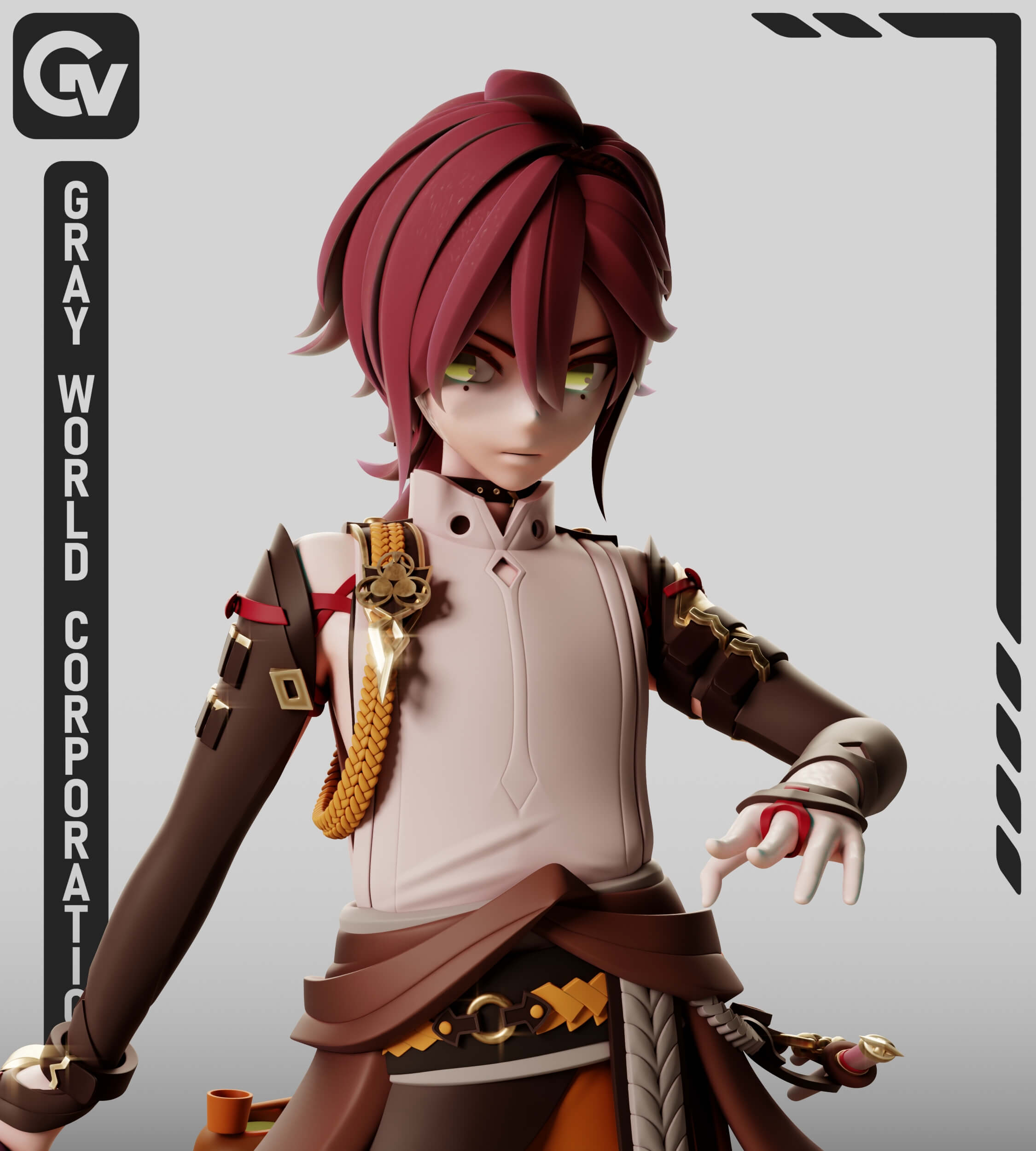 Shikanoin Heizou - Genshin Impact 3D Print Model by Gray World Corporation