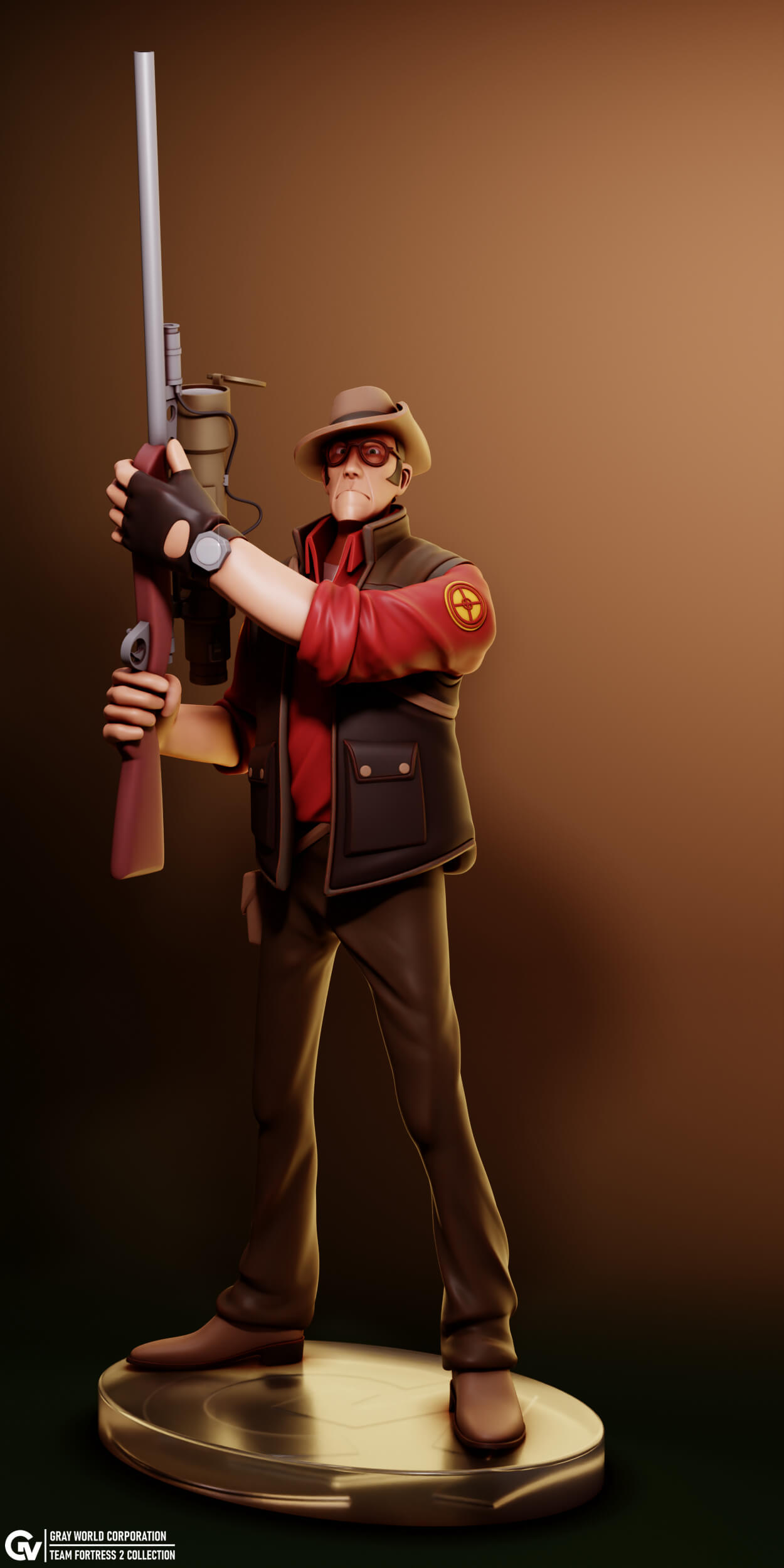 Sniper - Team Fortress 2 3D Model by Gray World Corporation