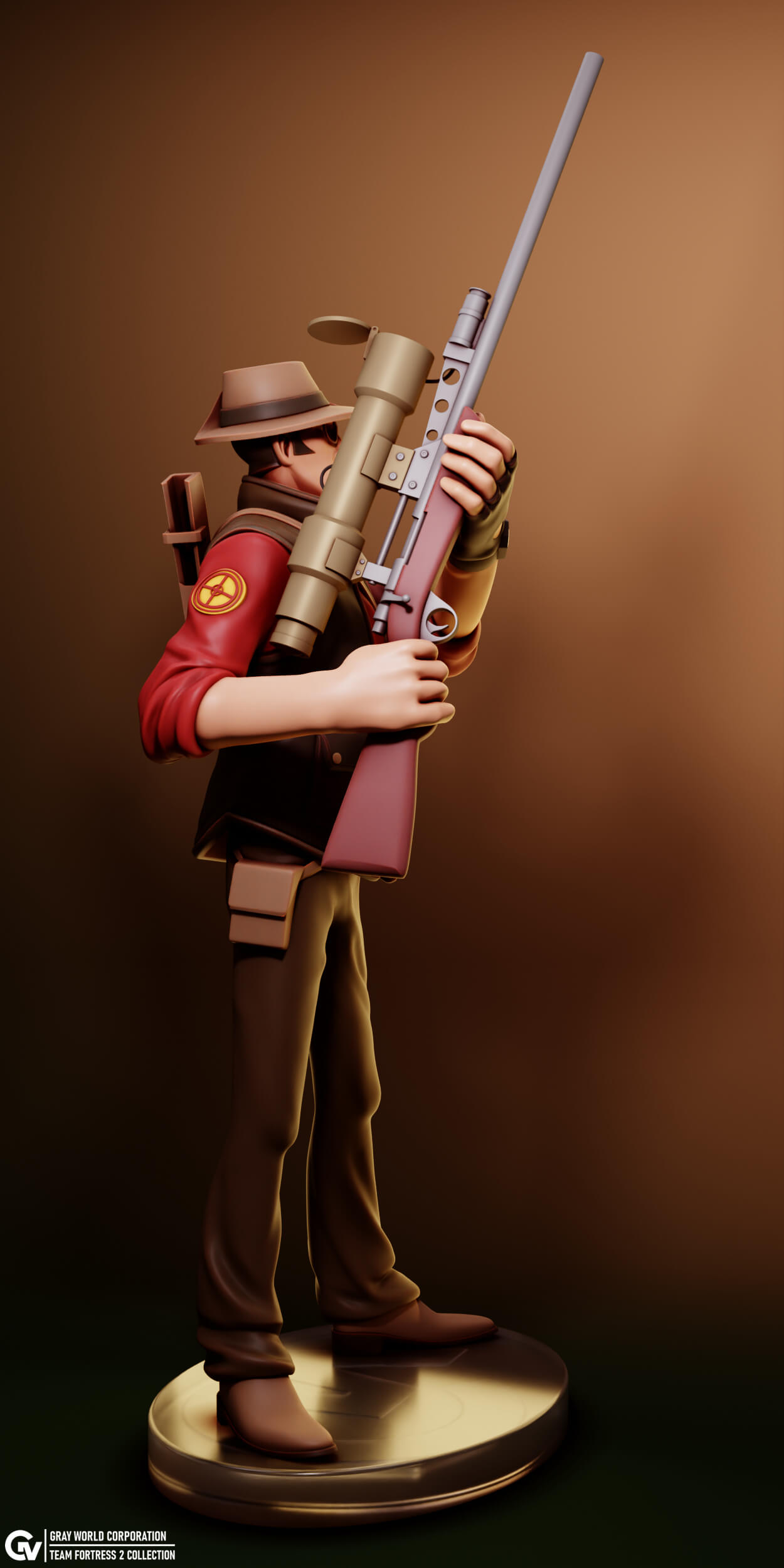 Sniper - Team Fortress 2 3D Model by Gray World Corporation