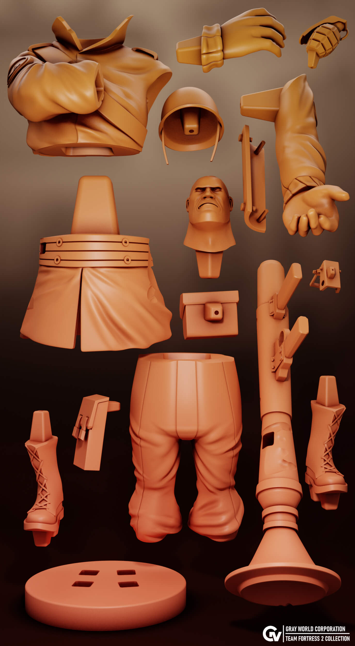 Soldier - Team Fortress 2 3D Model by Gray World Corporation