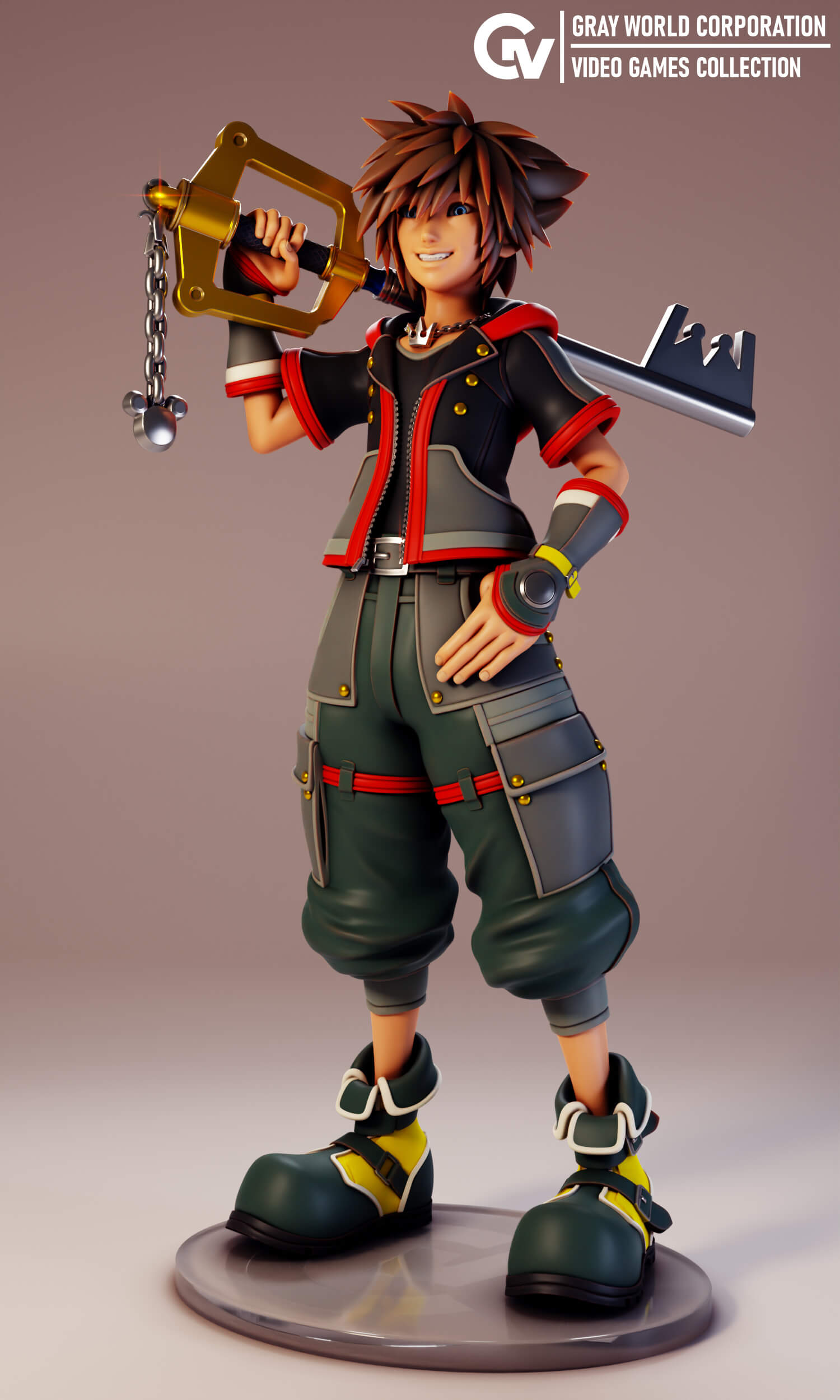 Sora - Kingdom Hearts 3D Model by Gray World Corporation