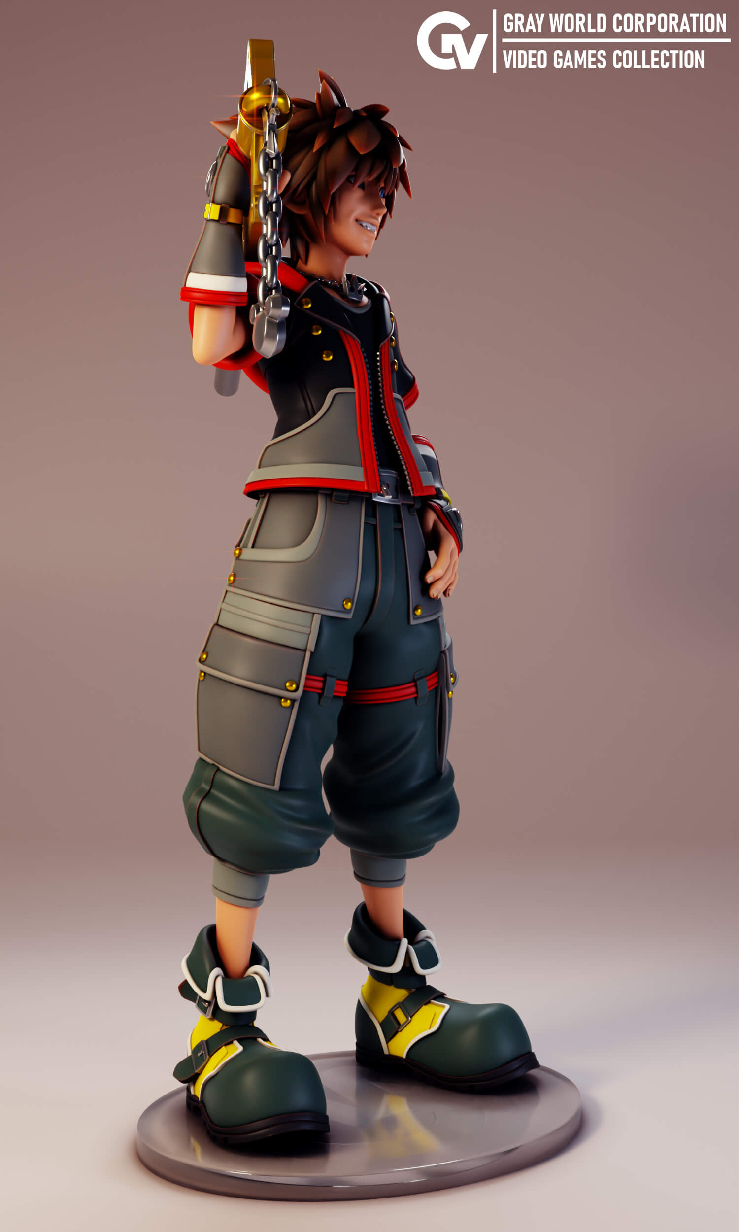 Sora - Kingdom Hearts 3D Print Model by Gray World Corporation