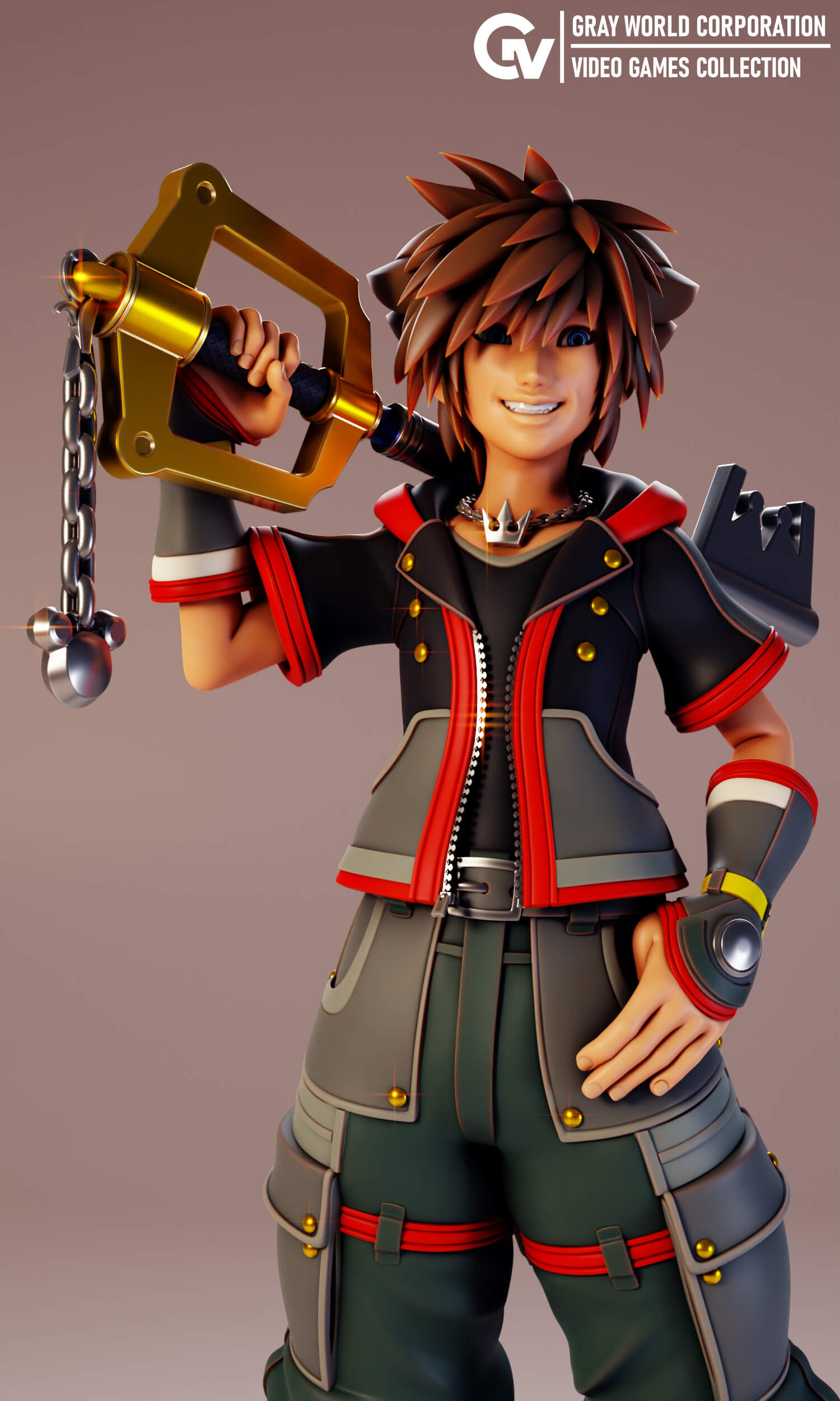 Sora - Kingdom Hearts 3D Model by Gray World Corporation