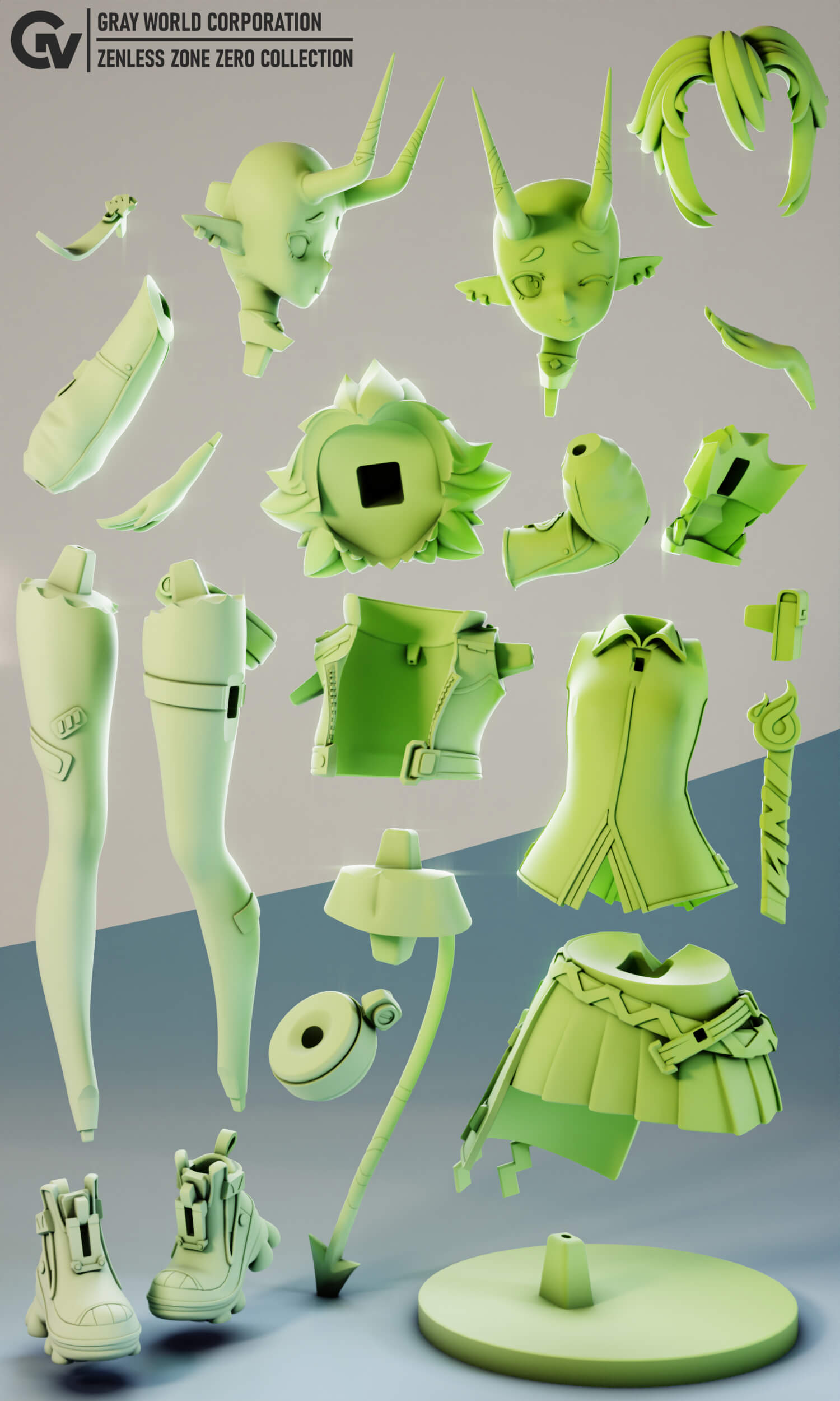 Soukaku - Zenless Zone Zero 3D Model by Gray World Corporation