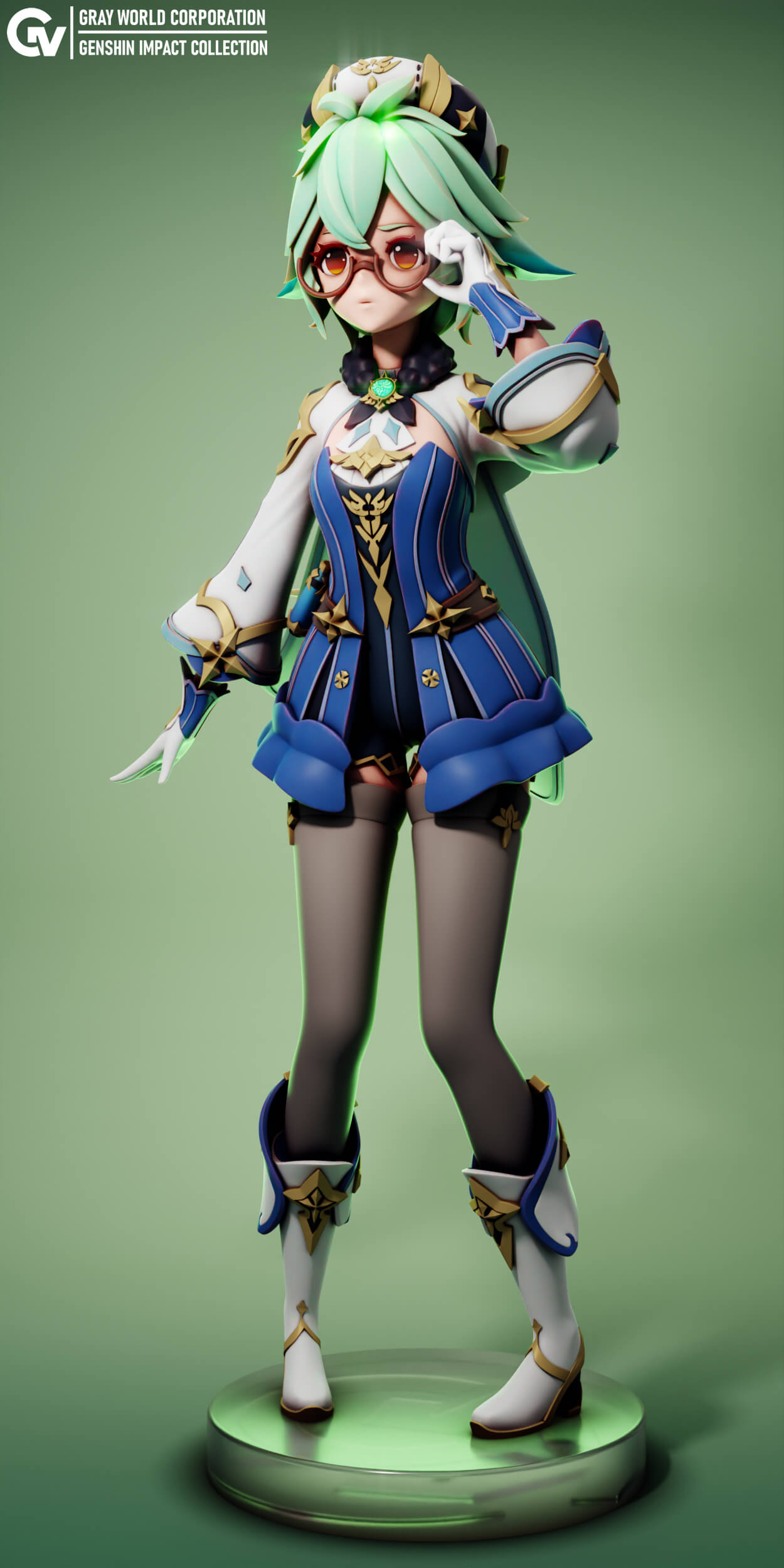 Sucrose - Genshin Impact 3D Model by Gray World Corporation