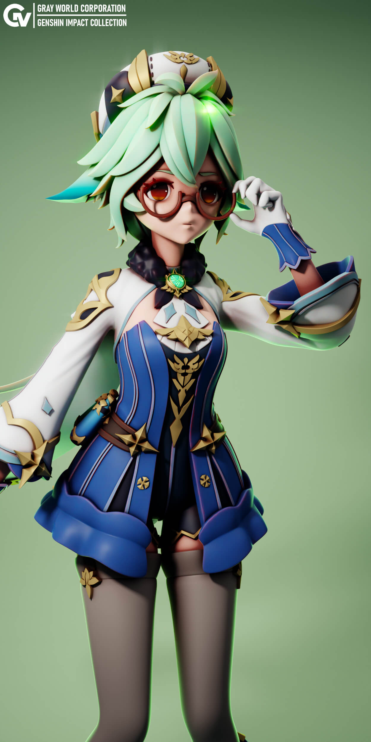 Sucrose - Genshin Impact 3D Model by Gray World Corporation