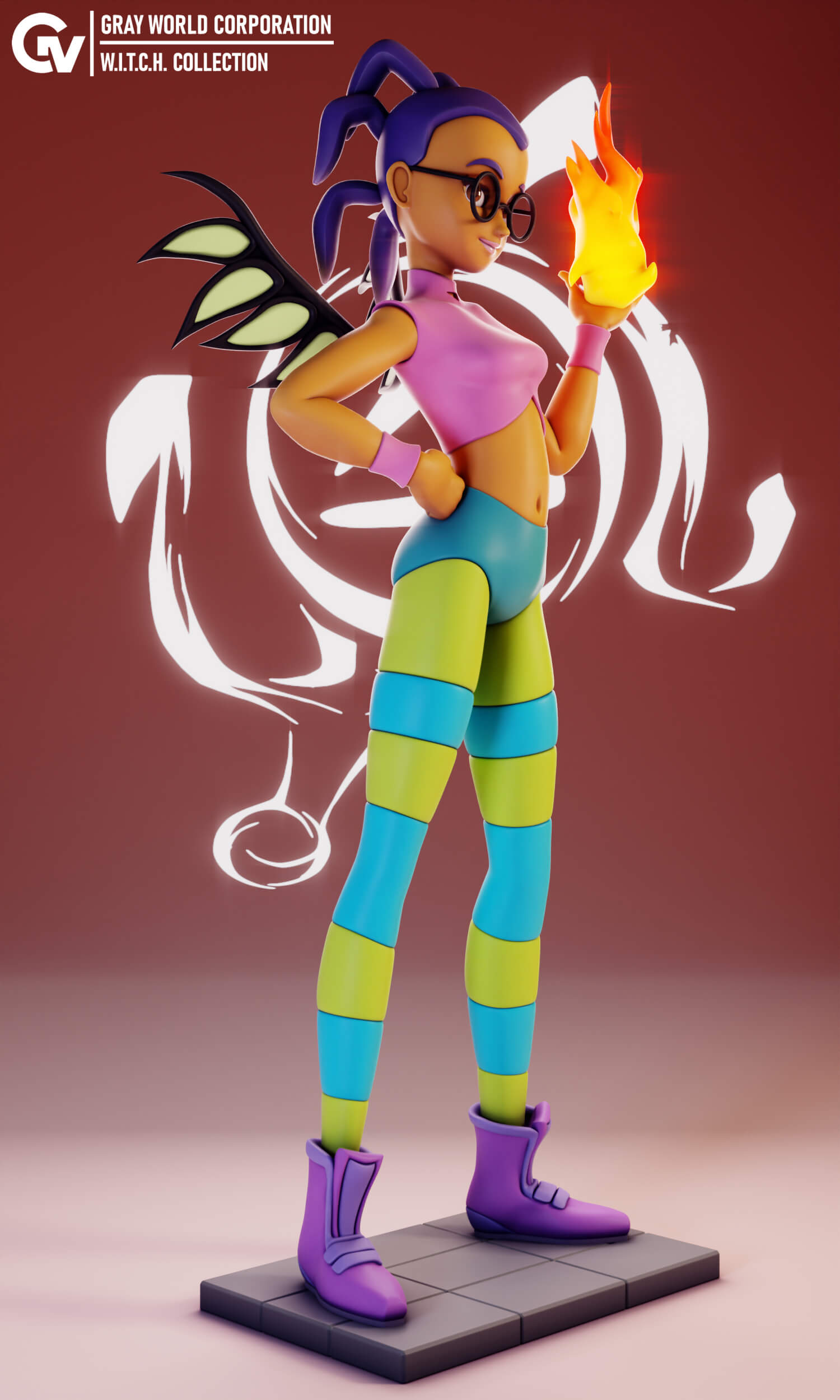 Taranee Cook - W.i.t.c.h 3D Model by Gray World Corporation