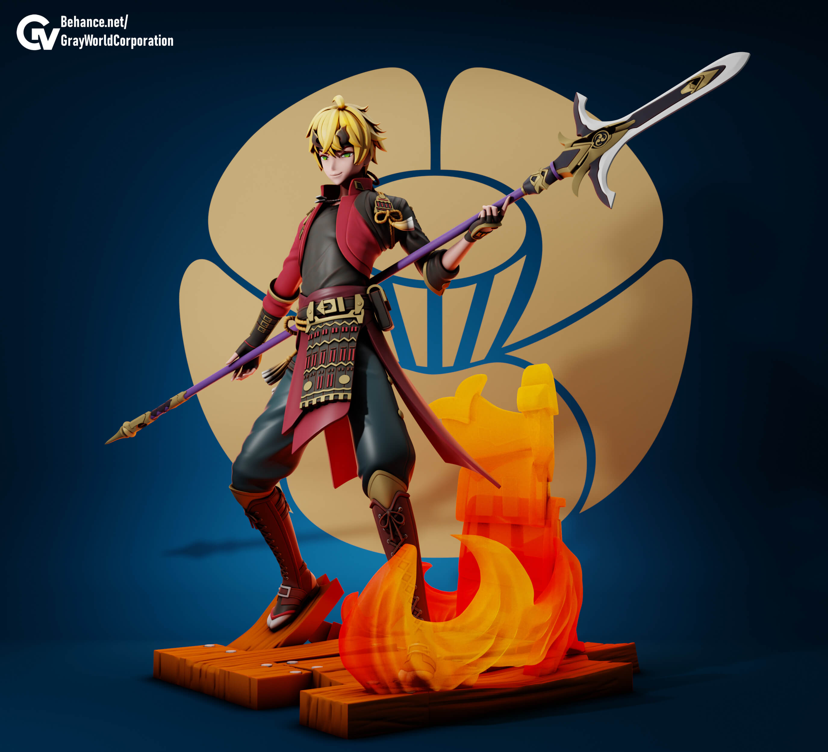 Thoma - Genshin Impact 3D Model by Gray World Corporation