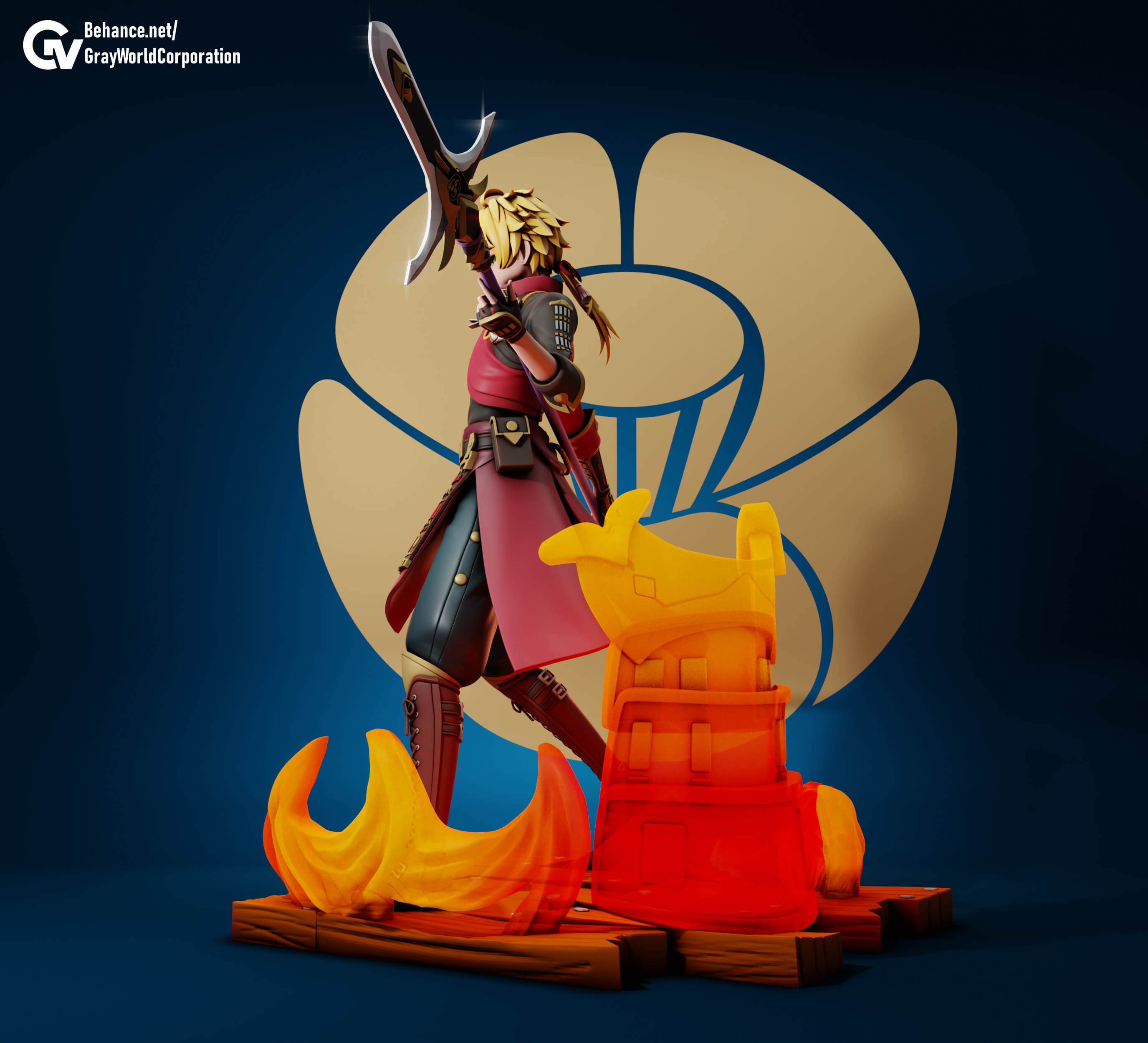 Thoma - Genshin Impact 3D Model by Gray World Corporation