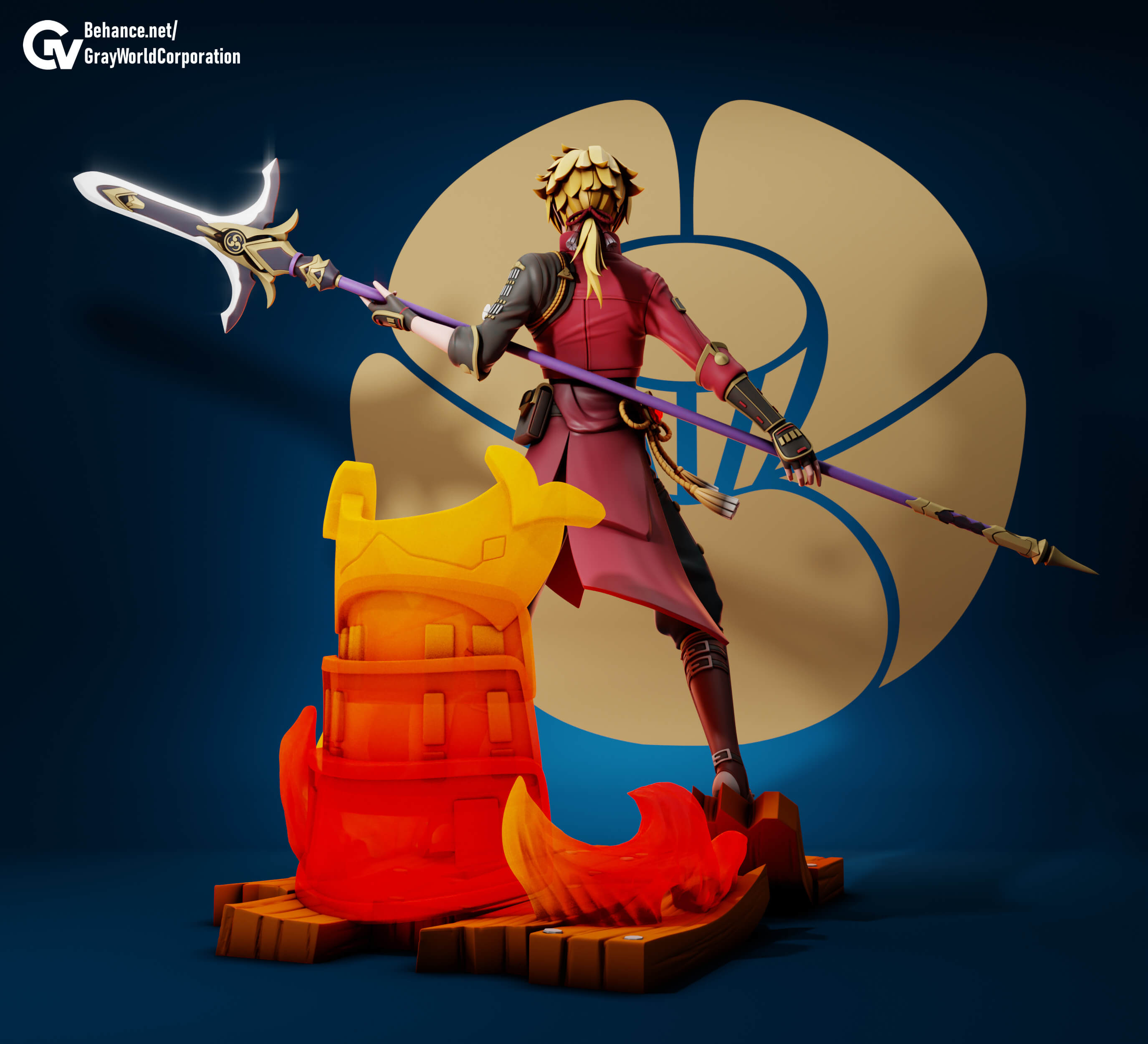 Thoma - Genshin Impact 3D Model by Gray World Corporation