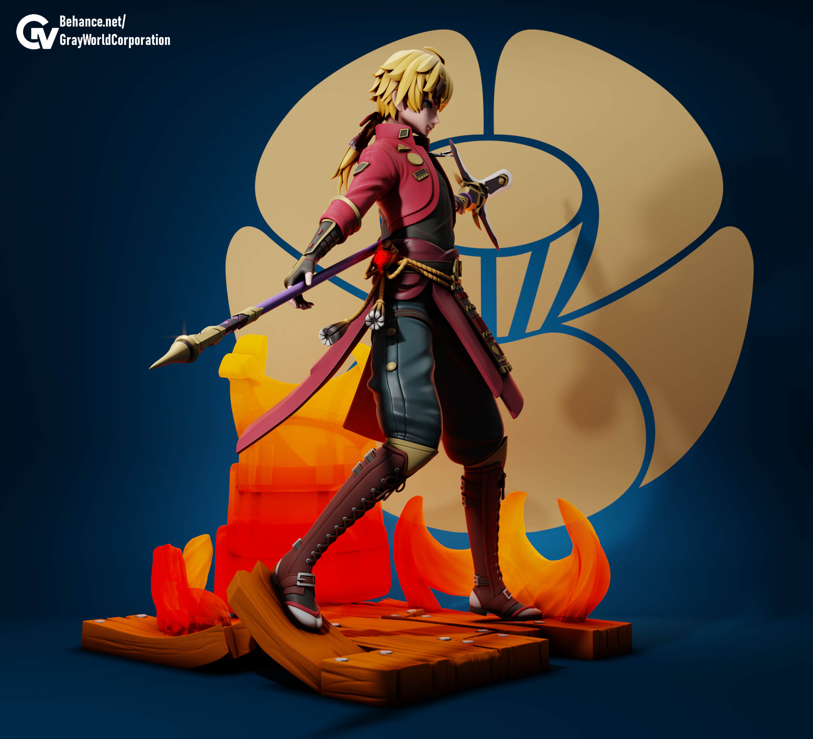 Thoma - Genshin Impact 3D Model by Gray World Corporation