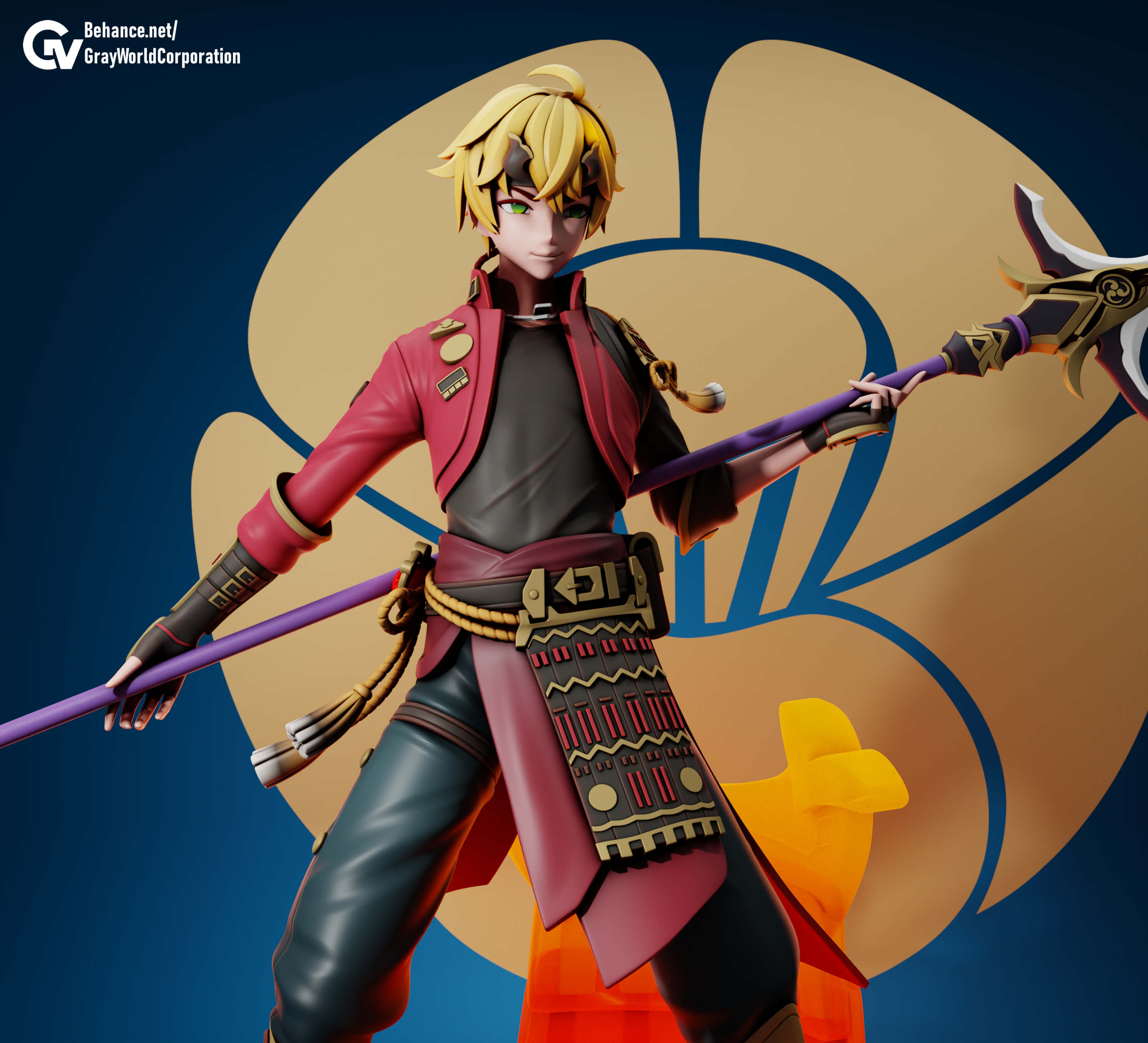 Thoma - Genshin Impact 3D Model by Gray World Corporation