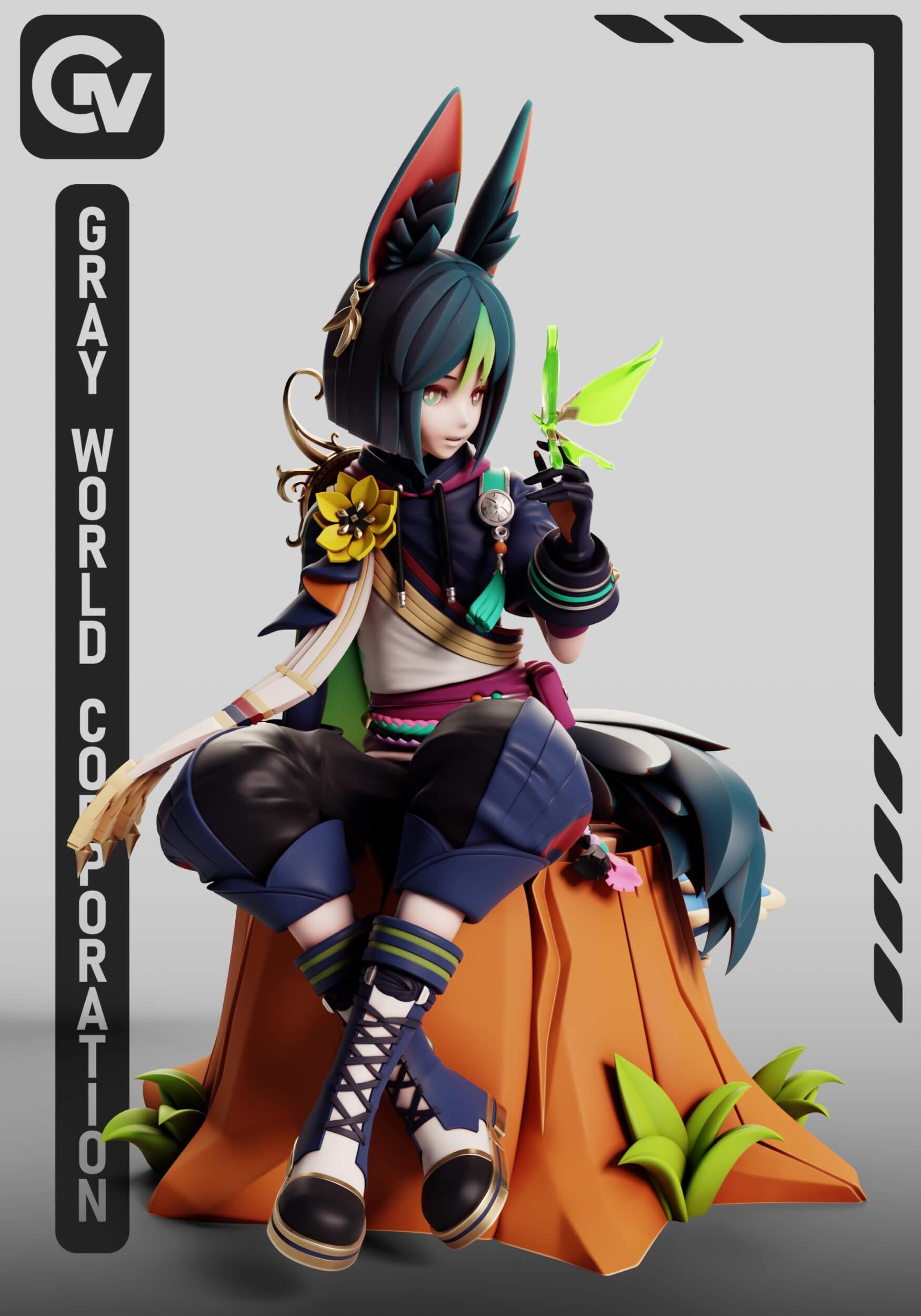 Tighnari 2 - Genshin Impact 3D Print Model by Gray World Corporation