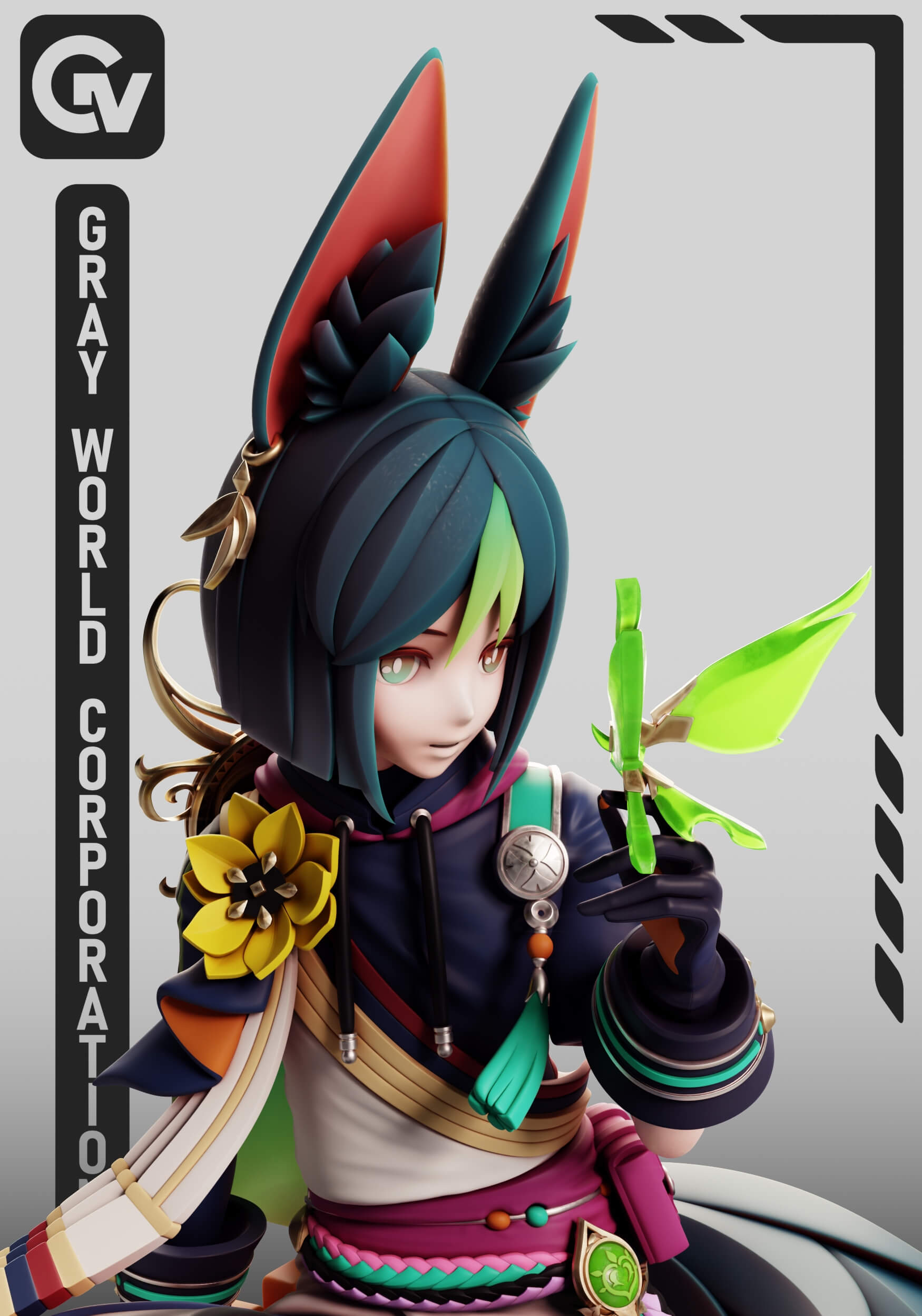 Tighnari 2 - Genshin Impact 3D Print Model by Gray World Corporation