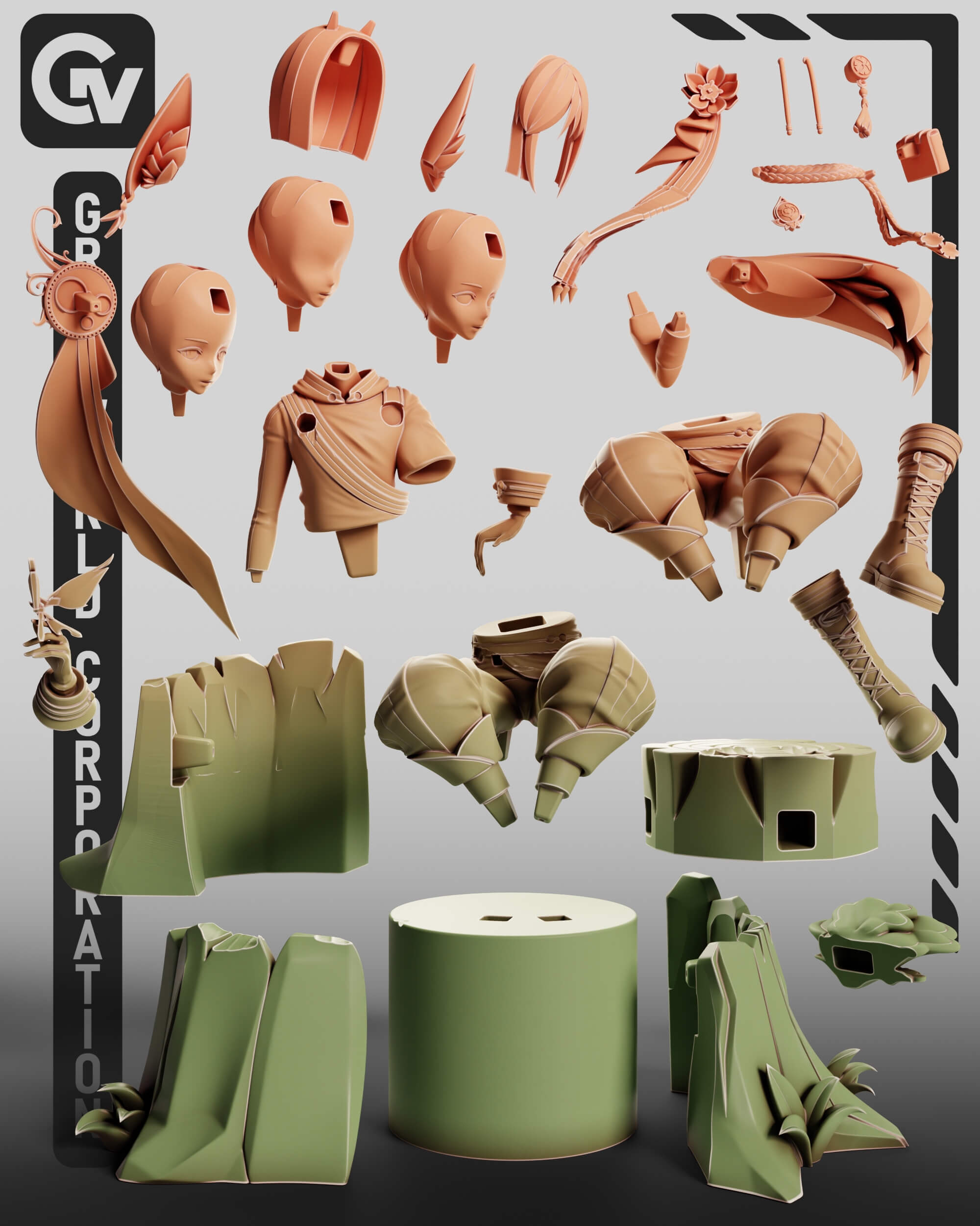 Tighnari 2 - Genshin Impact 3D Print Model by Gray World Corporation