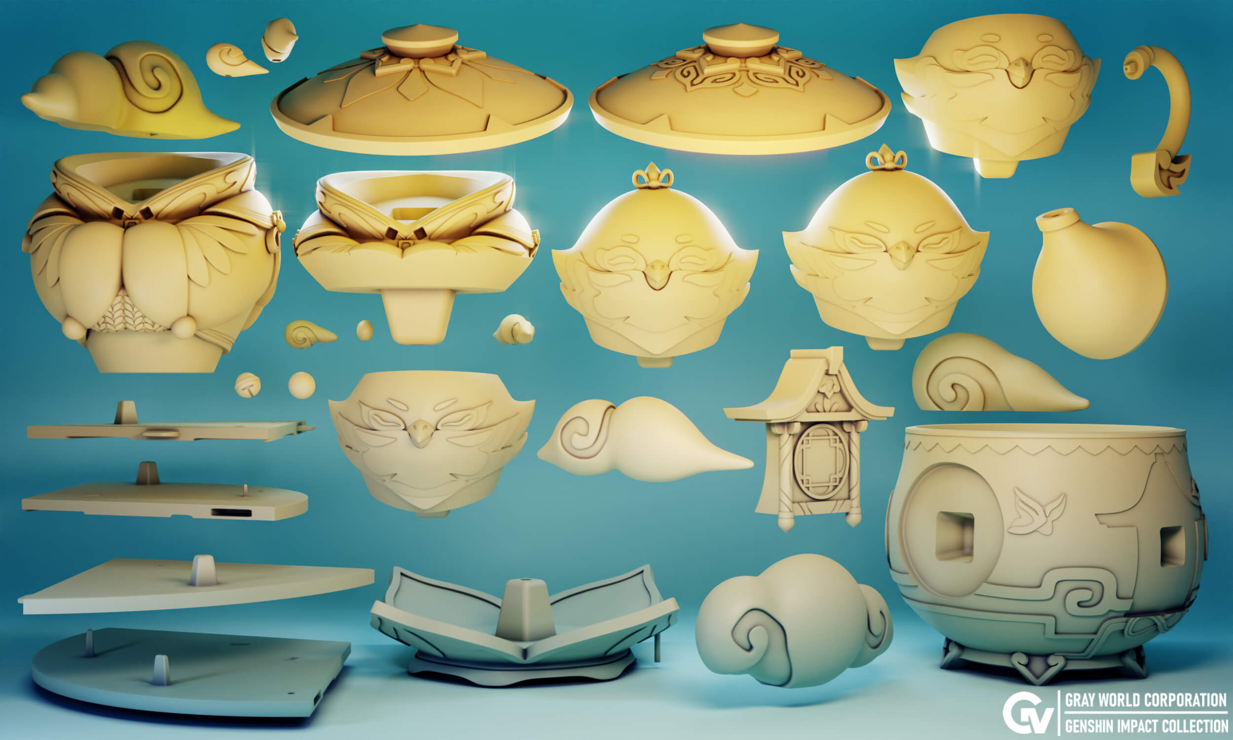 Tubby and Chubby - Genshin Impact 3D Print Model by Gray World Corporation
