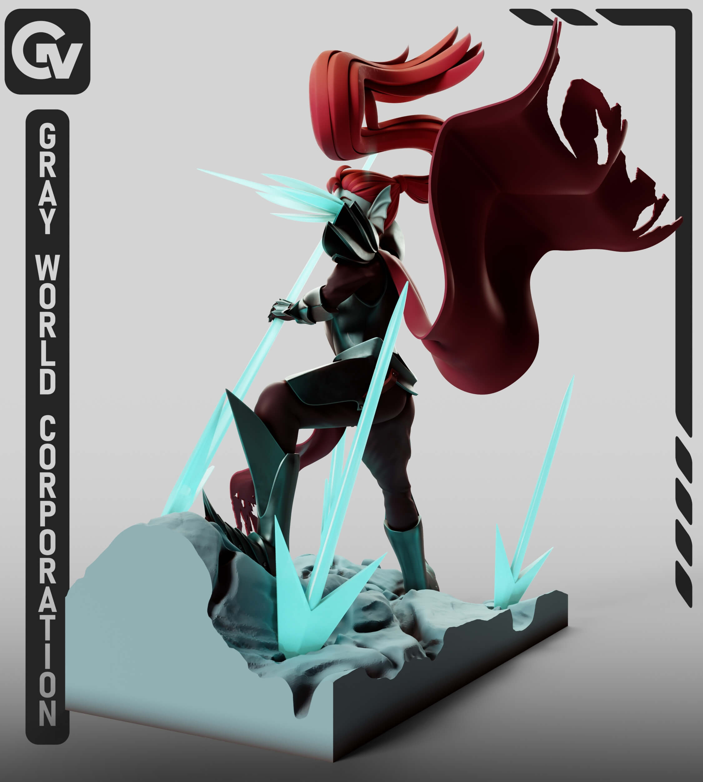 Undyne - Undertale 3D Model by Gray World Corporation