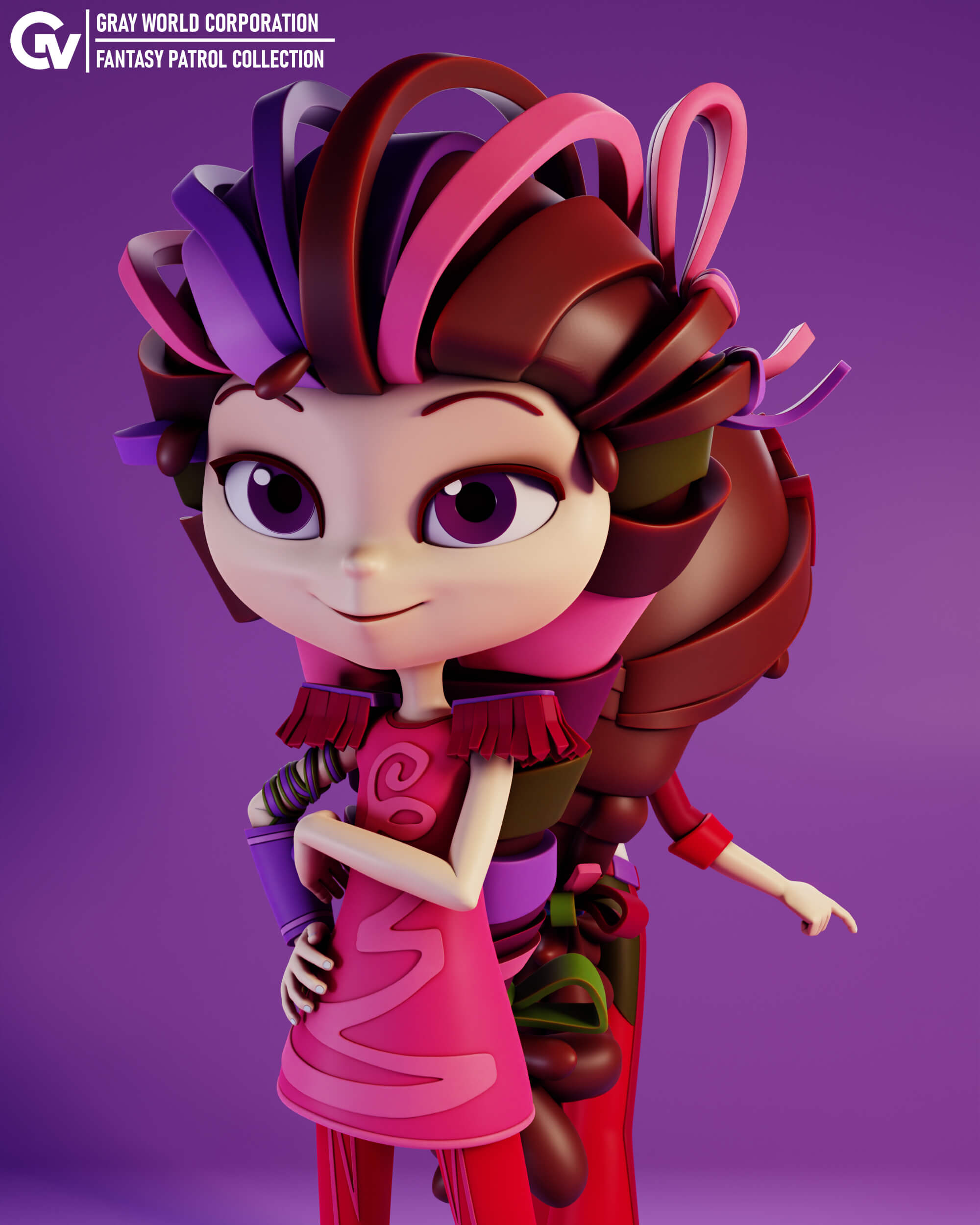 Varya - Fantasy Patrol 3D Model by Gray World Corporation