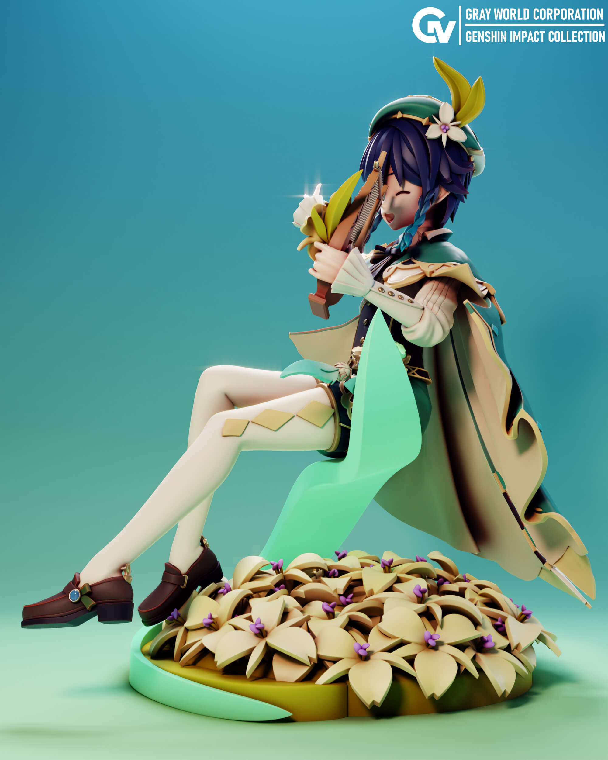 Venti - Genshin Impact 3D Model by Gray World Corporation