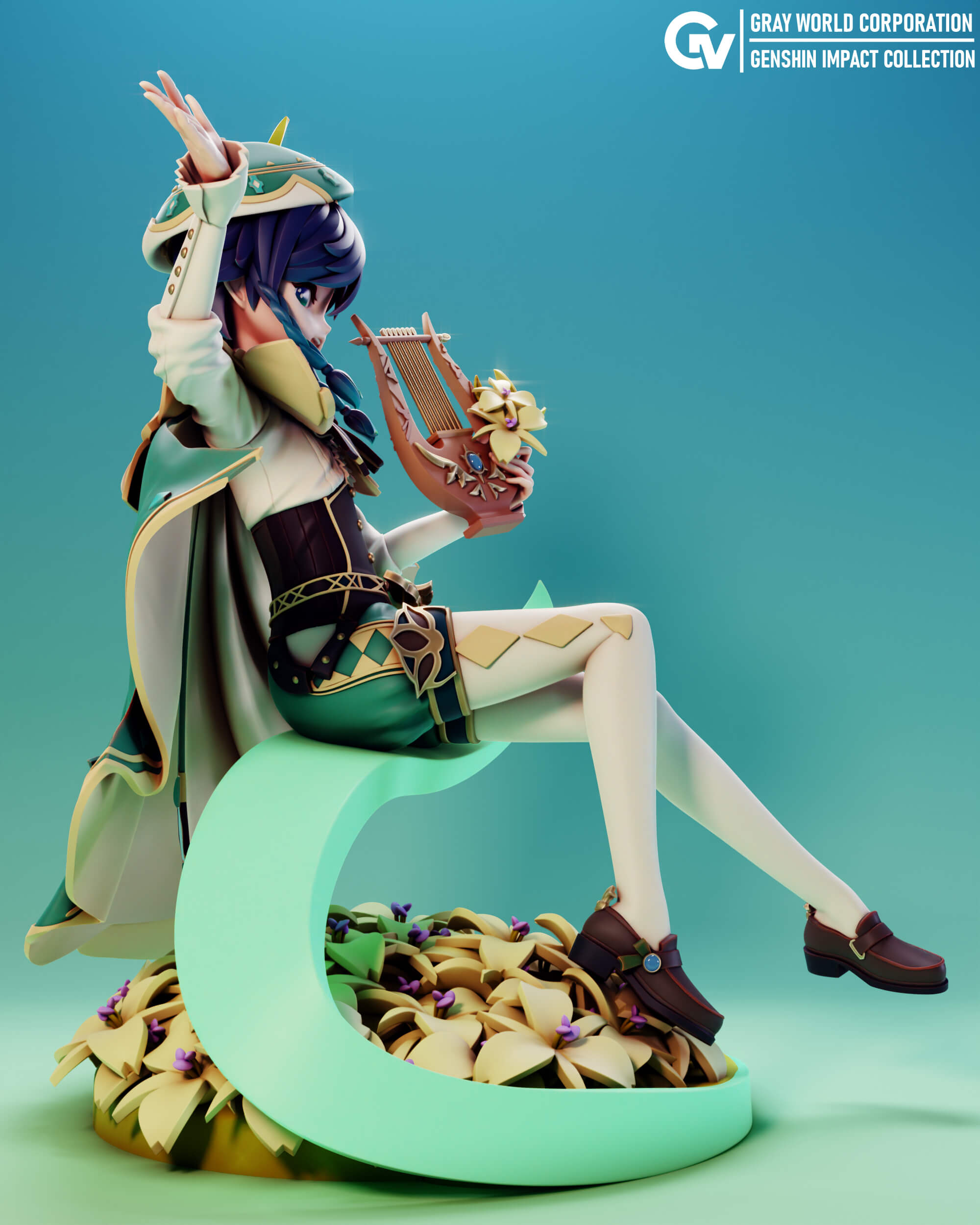 Venti - Genshin Impact 3D Model by Gray World Corporation