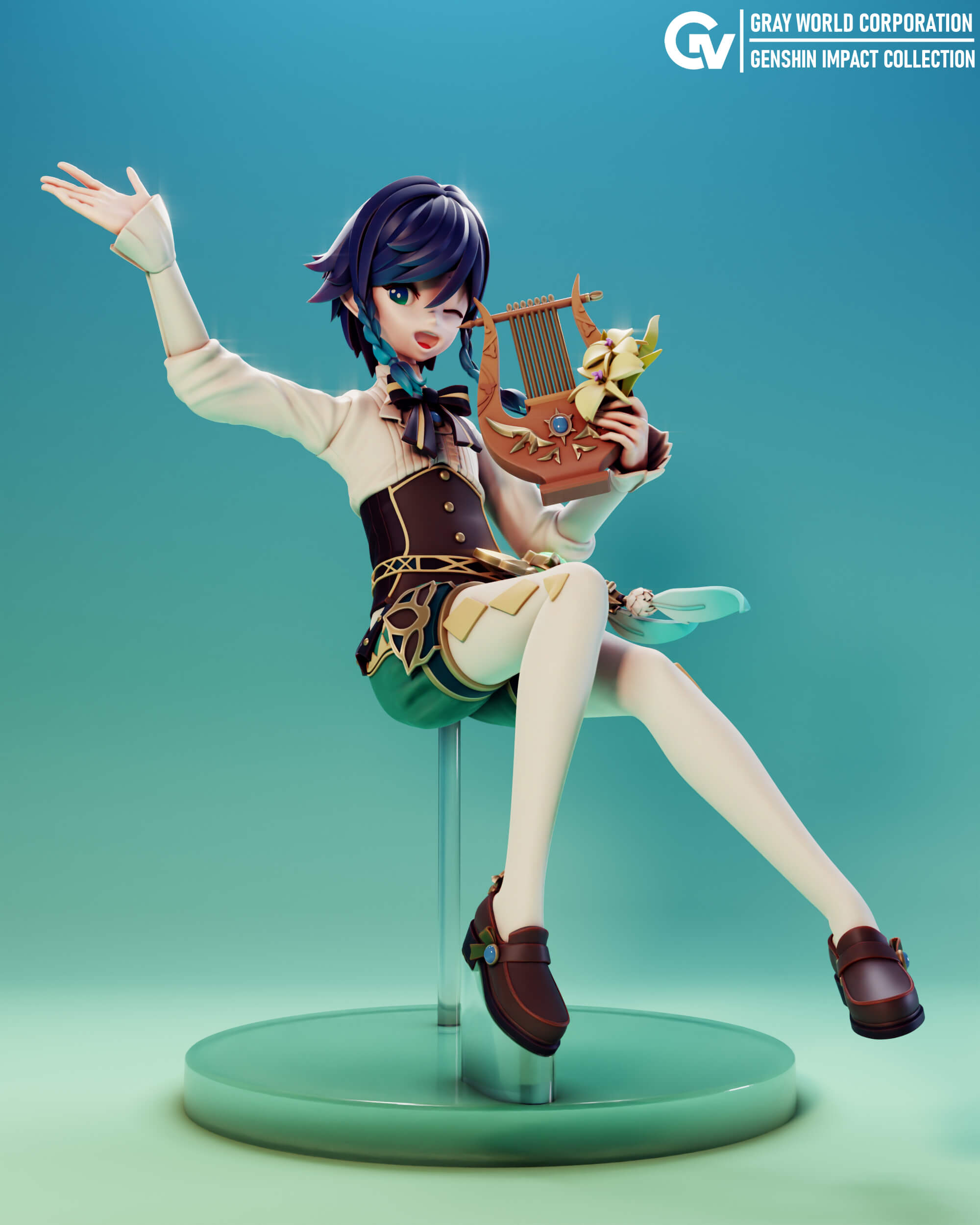 Venti - Genshin Impact 3D Model by Gray World Corporation