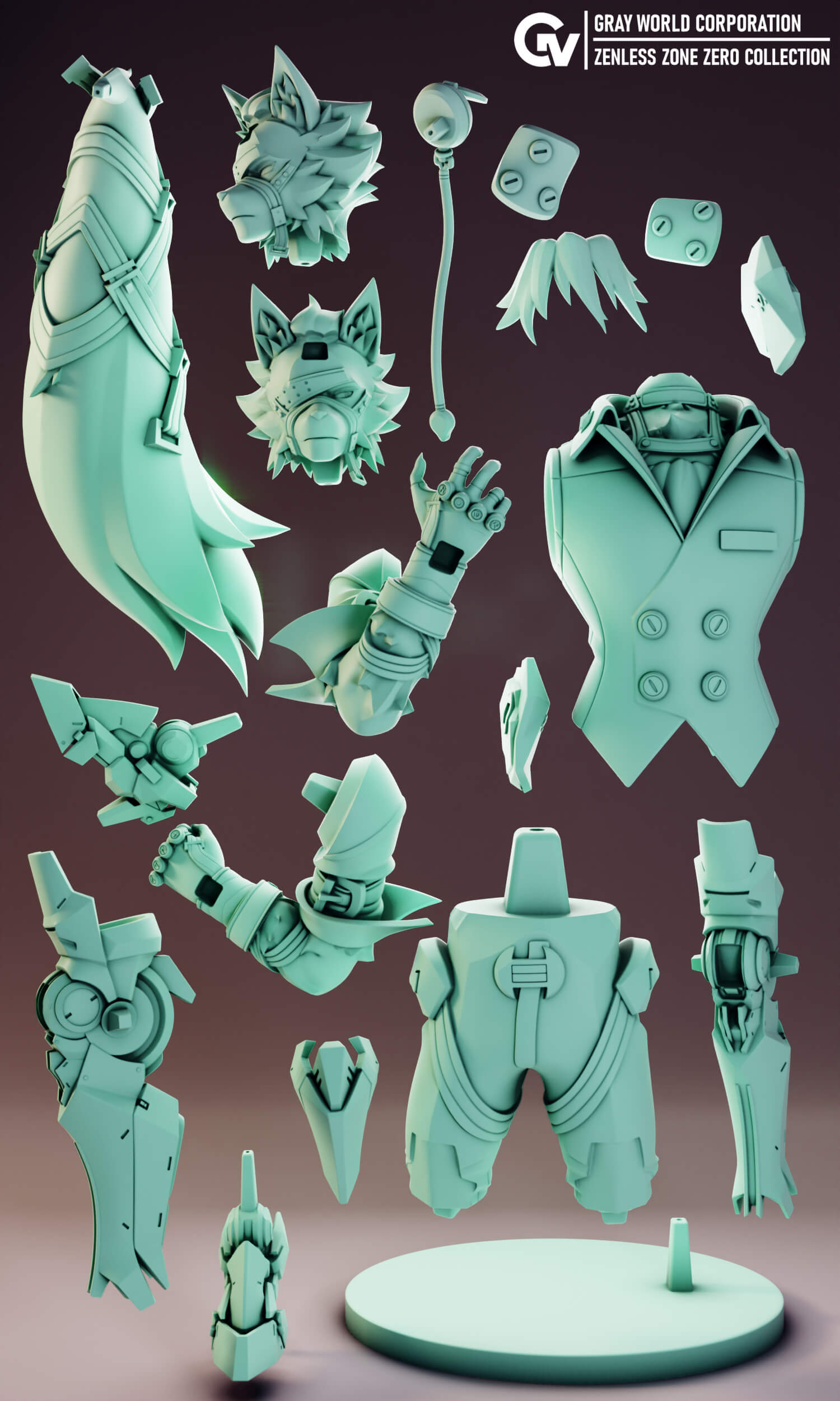 Von Lycaon - Zenless Zone Zero 3D Model by Gray World Corporation